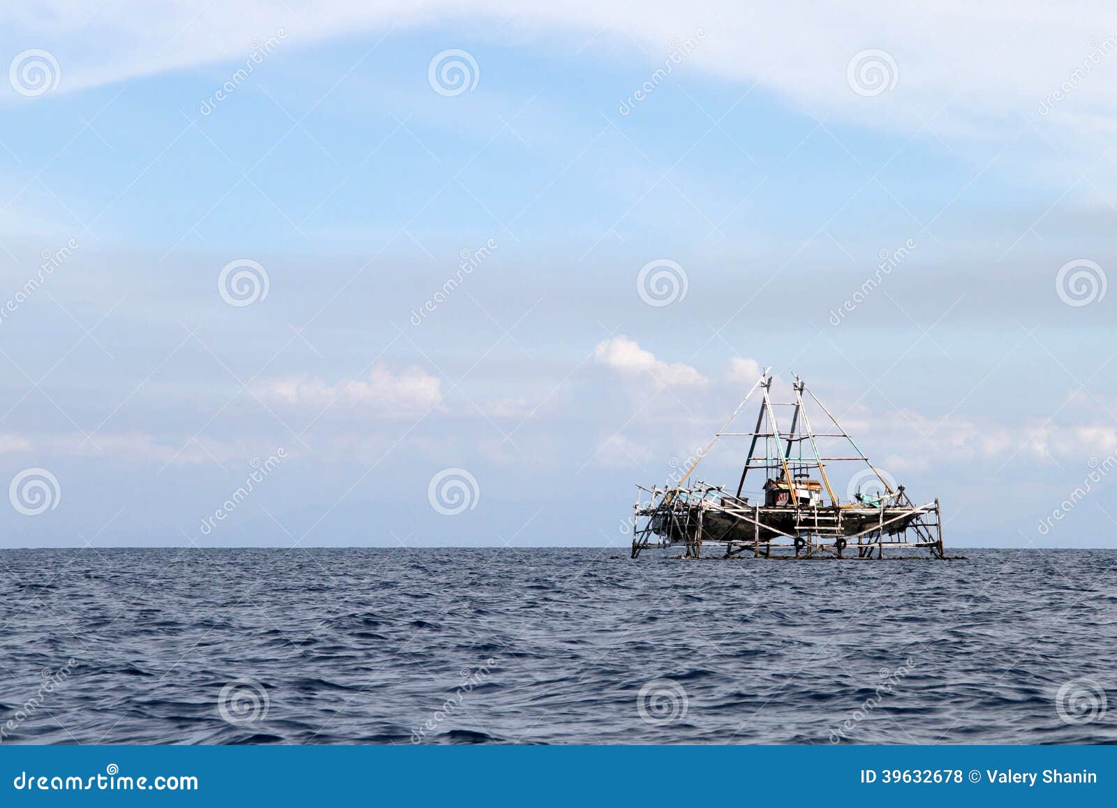 Fishing platform stock photo. Image of indonesia, wooden - 39632678