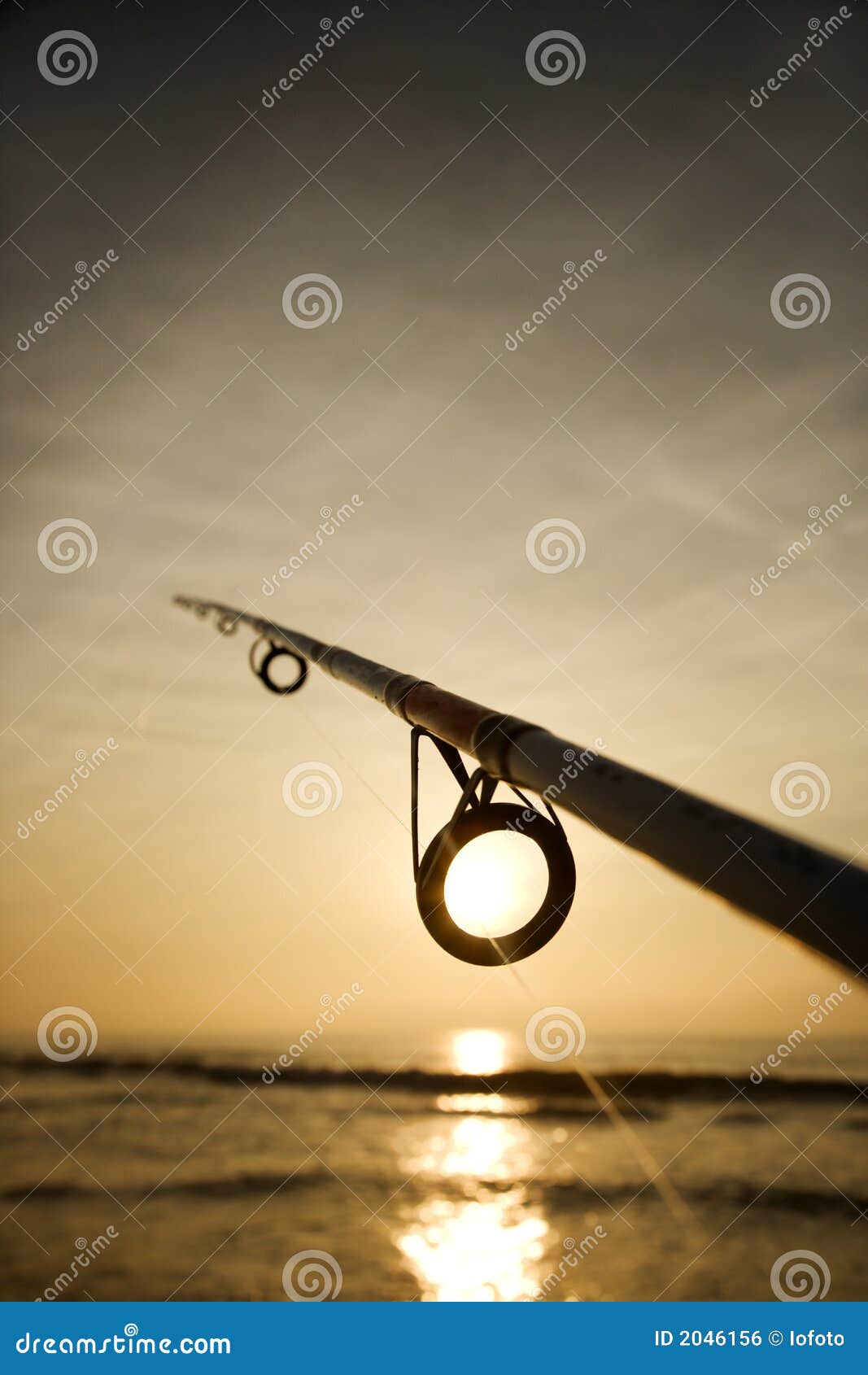 Fishing Pole Standing Upright In Holder In The Sand On Fire Island New ...