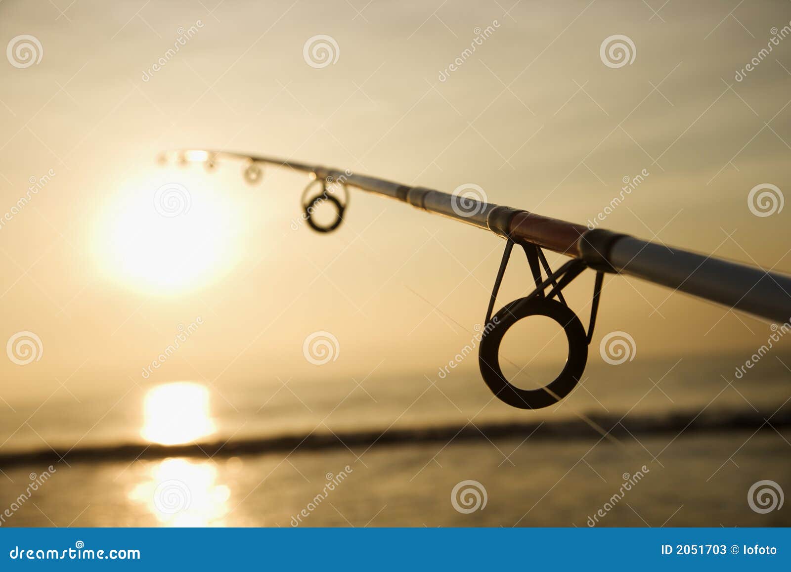 Fishing Pole Standing Upright In Holder In The Sand On Fire Island New ...