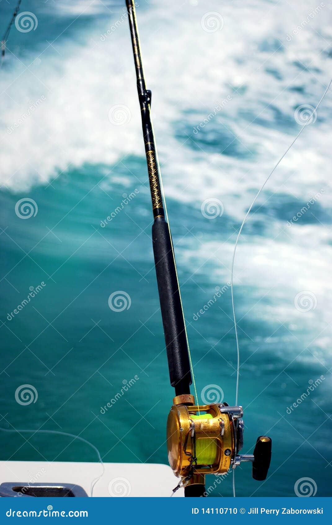 Fishing Pole Standing Upright In Holder In The Sand On Fire Island New ...
