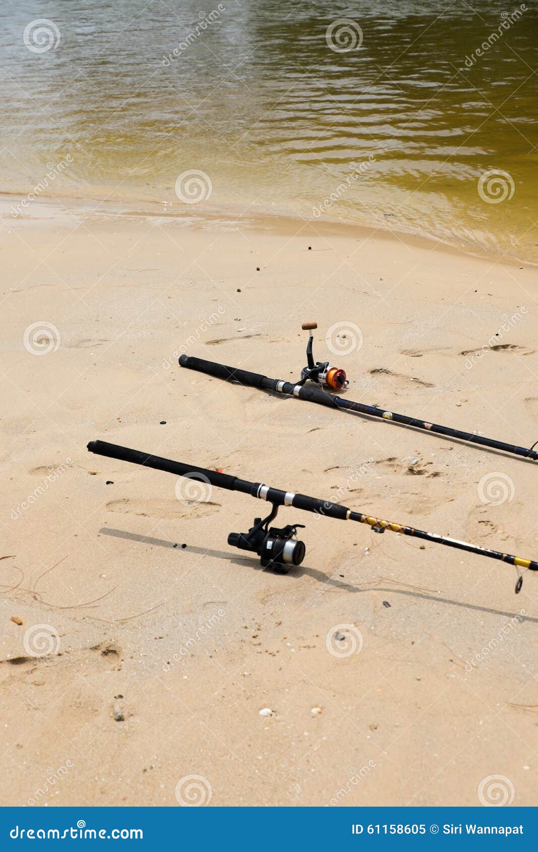 Fishing Pole stock image. Image of life, fishing, riverside - 61158605