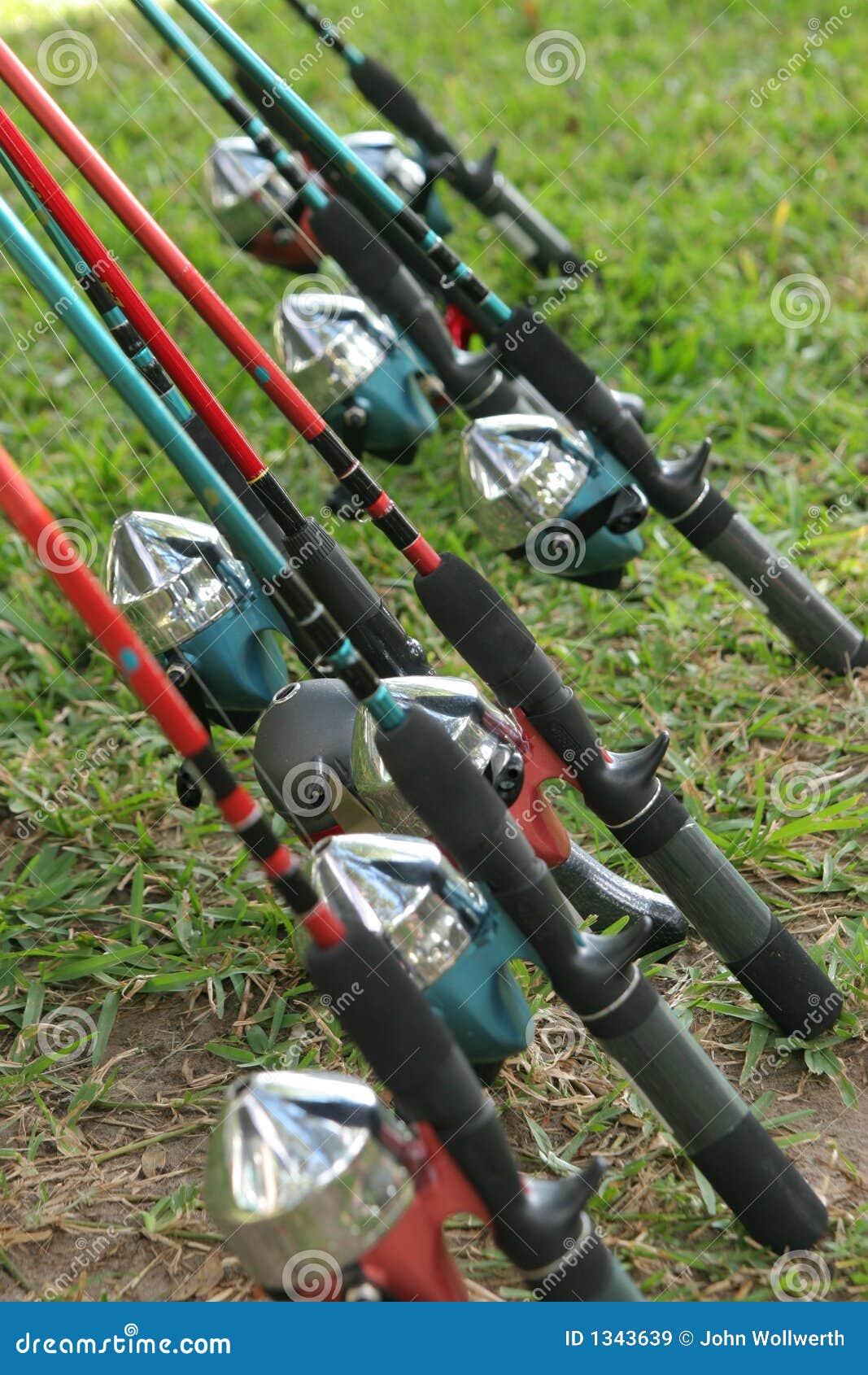 Fishing poles stock image. Image of graphite, cast, vertical - 1343639