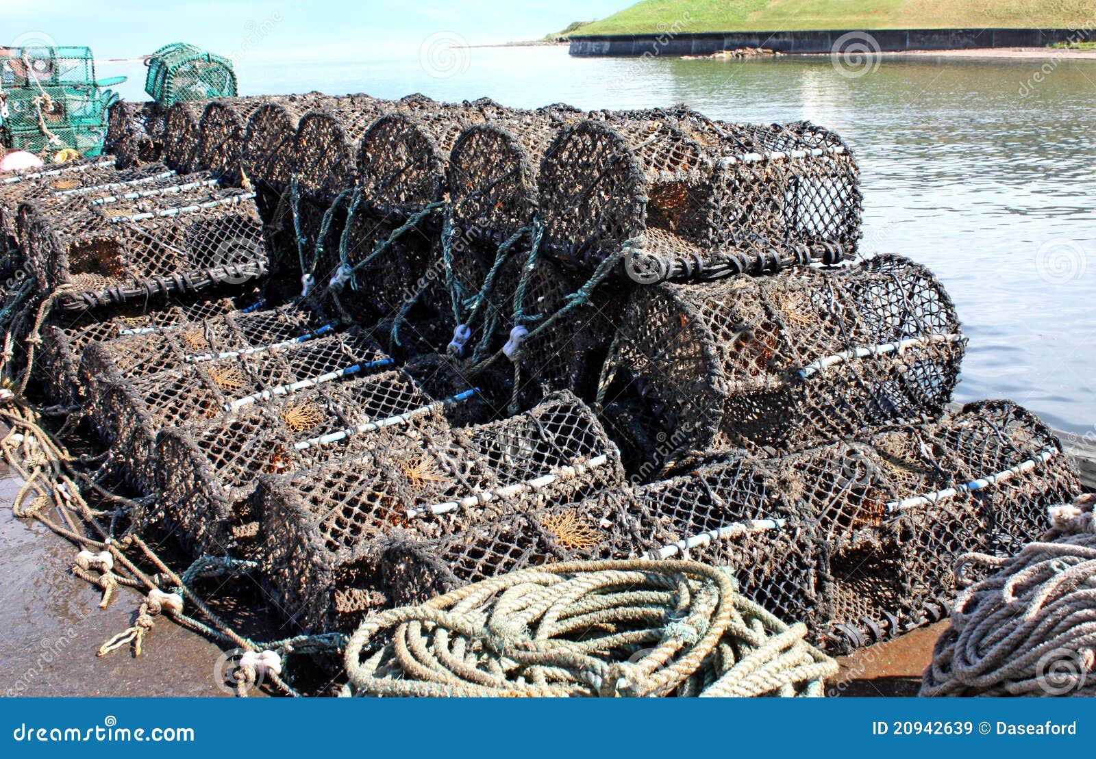 Fishing Pots. stock image. Image of port, lobsters, crabs - 20942639