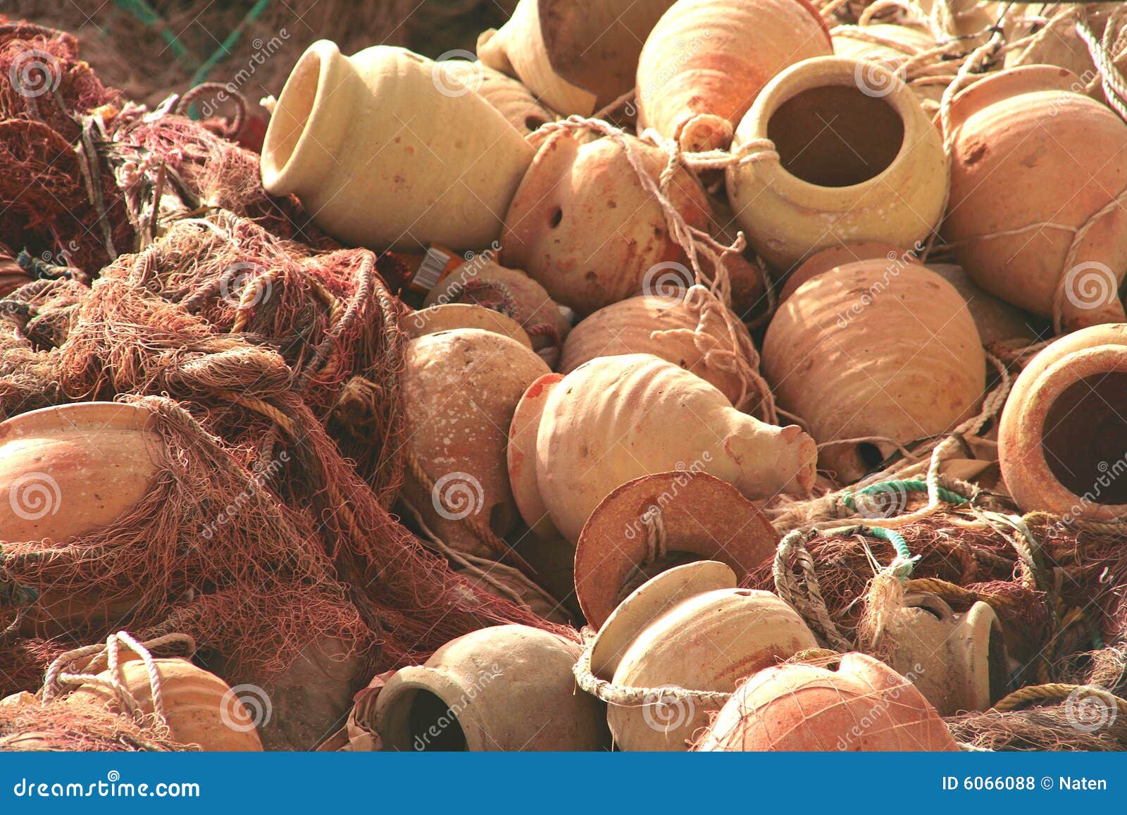 Fishing pots stock photo. Image of africa, rope, tunisia - 6066088