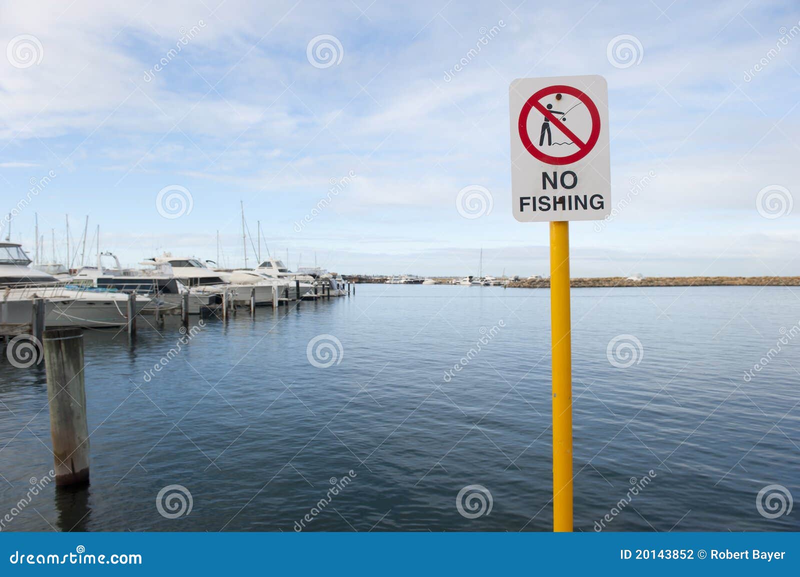 Fishing Prohibited stock photo. Image of marina, harbor - 20143852