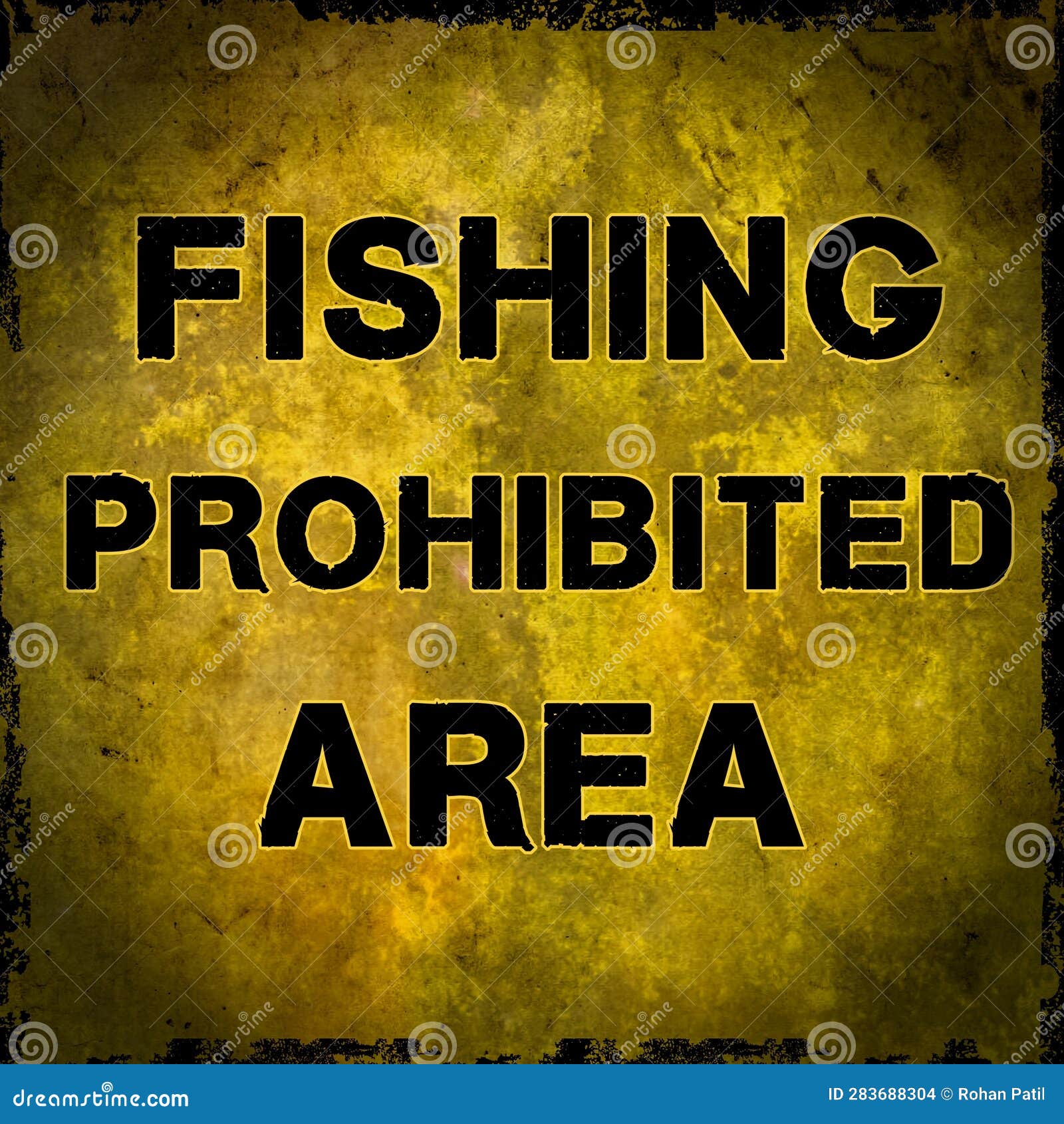 FISHING PROHIBITED AREA Text Banner Stock Illustration - Illustration ...