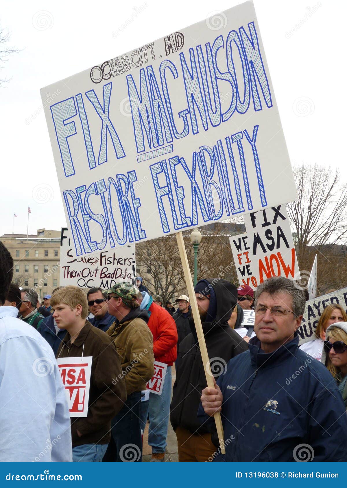 Fishing Protest at the Capital Editorial Stock Photo - Image of ...