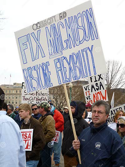 Fishing Protest at the Capital Editorial Stock Photo - Image of ...