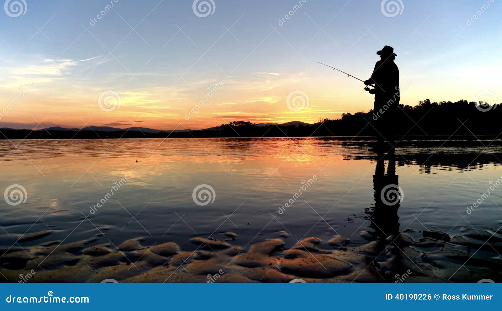 Fishing reflections stock photo. Image of sport, dusk - 40190226