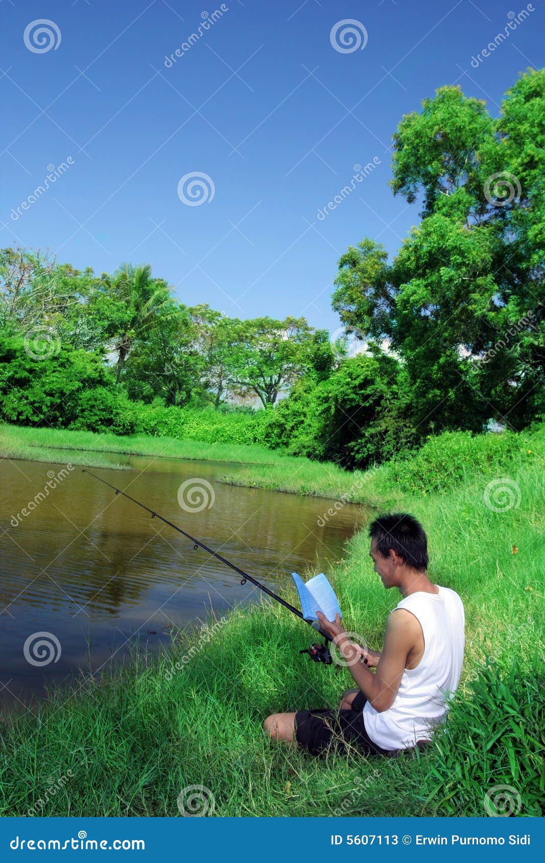 Fishing, Relaxing in Nature Stock Image - Image of capacious, weekend ...