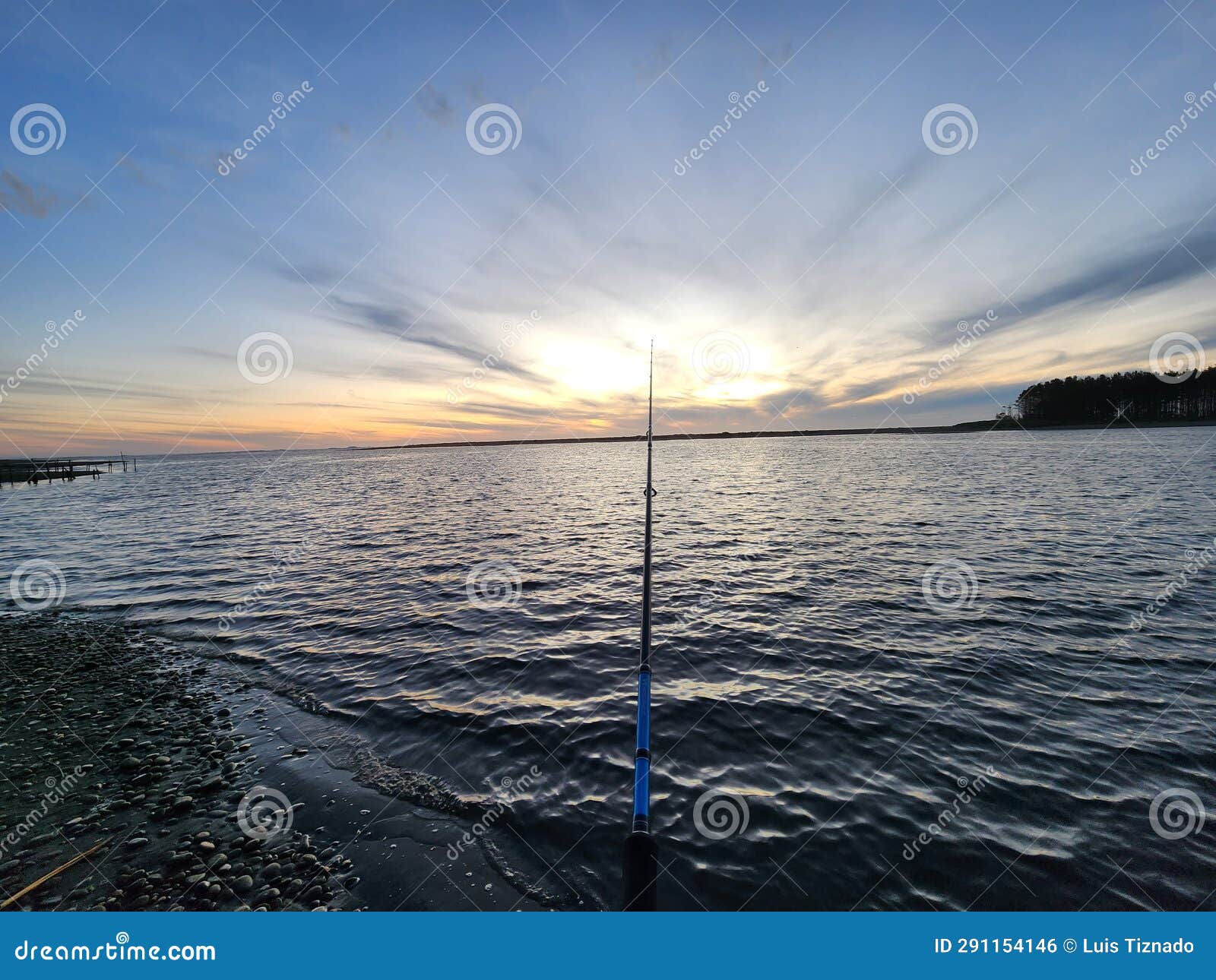 Fishing River Sunset Chile Relax Stock Photo - Image of relax, chile ...
