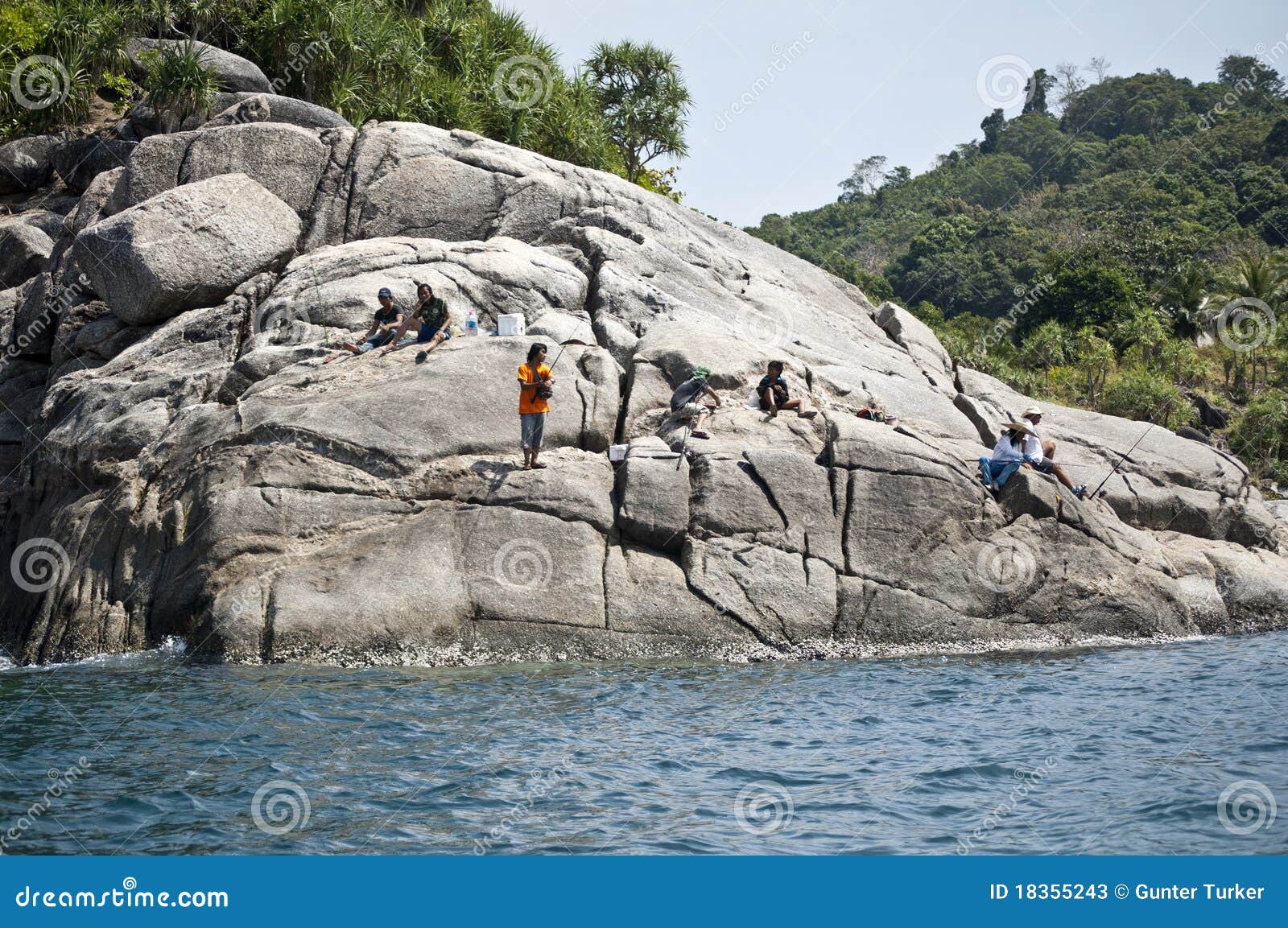 Fishing Rock editorial stock photo. Image of fish, jungle - 18355243
