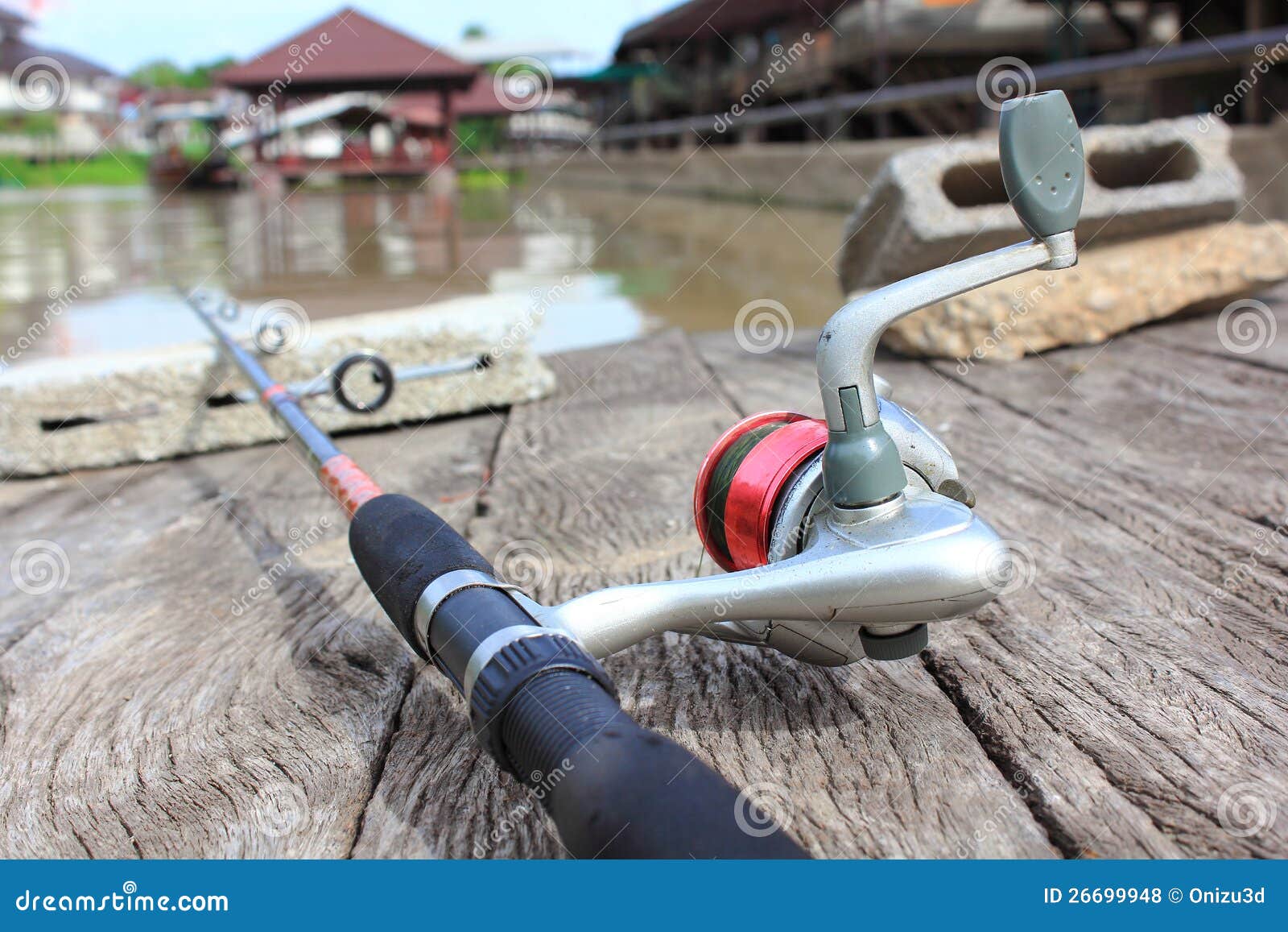 Fishing rod stock photo. Image of hand, sportfishing - 26699948