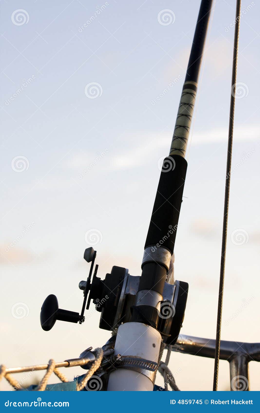 Fishing rod stock image. Image of fishing, rope, white - 4859745