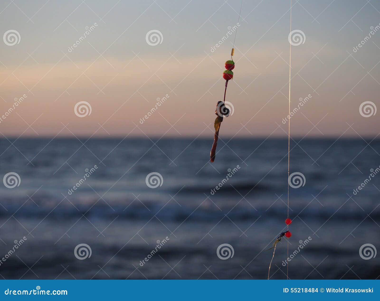 Fishing-rod with bait stock photo. Image of hook, line - 55218484