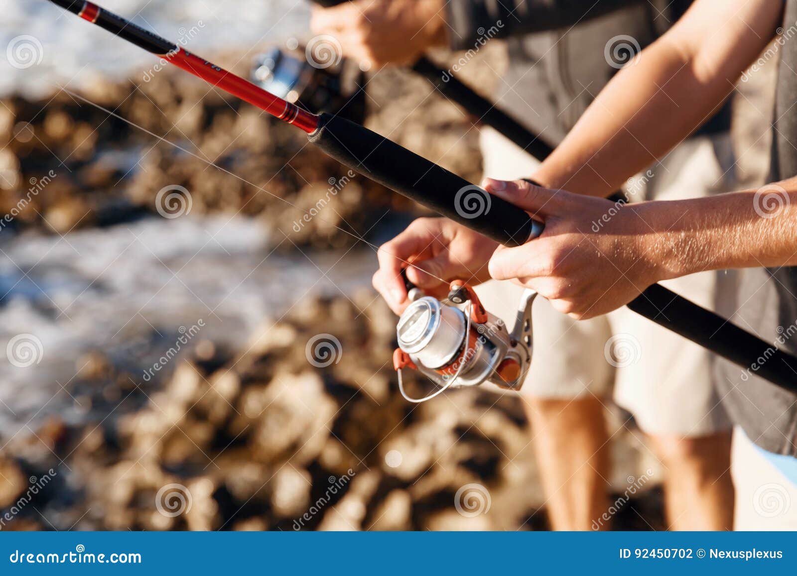 Fishing with rod stock photo. Image of fish, angler, hand - 92450702