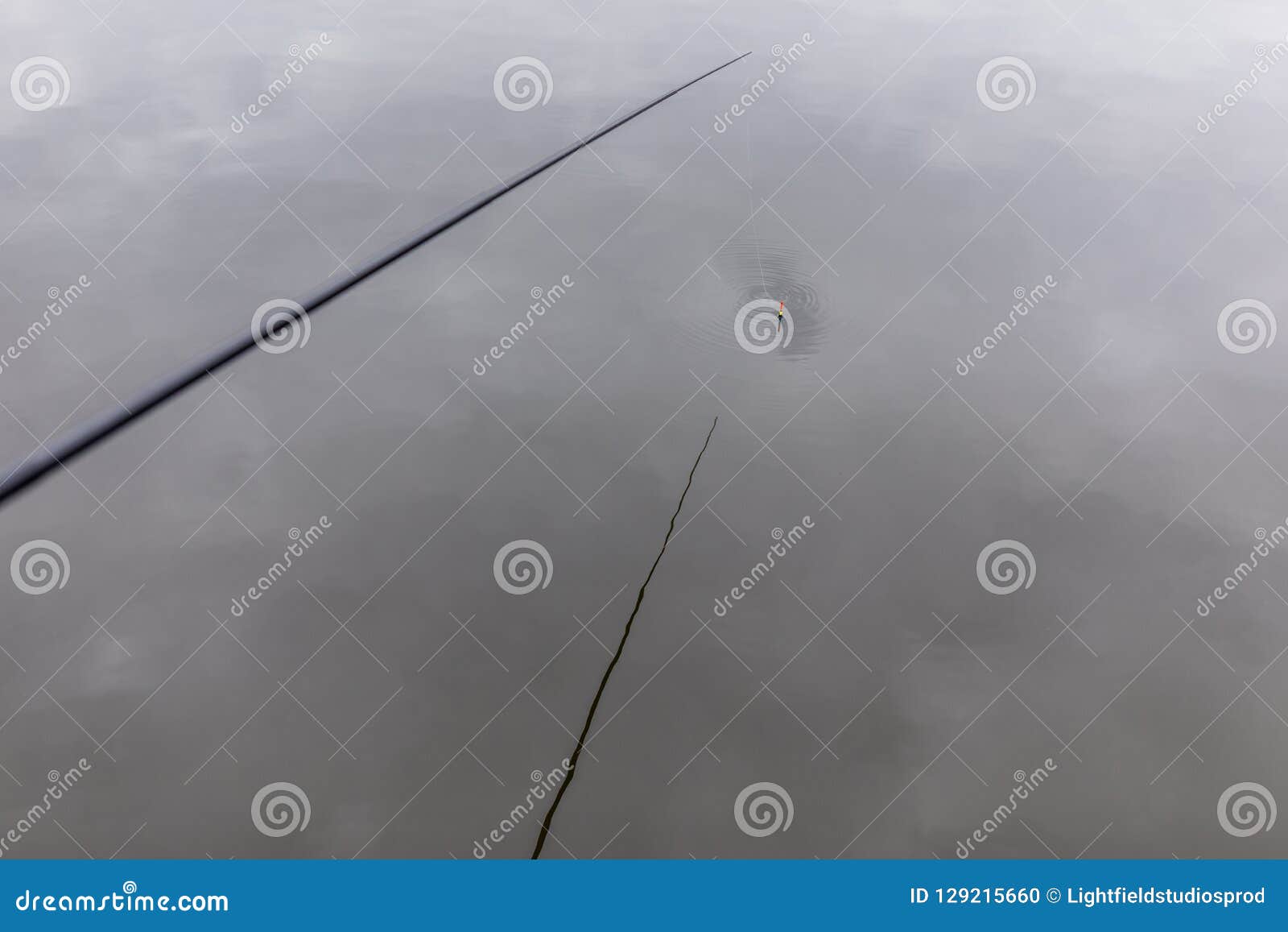 Texture of Water at Lake with Fishing Rod Stock Photo - Image of ...