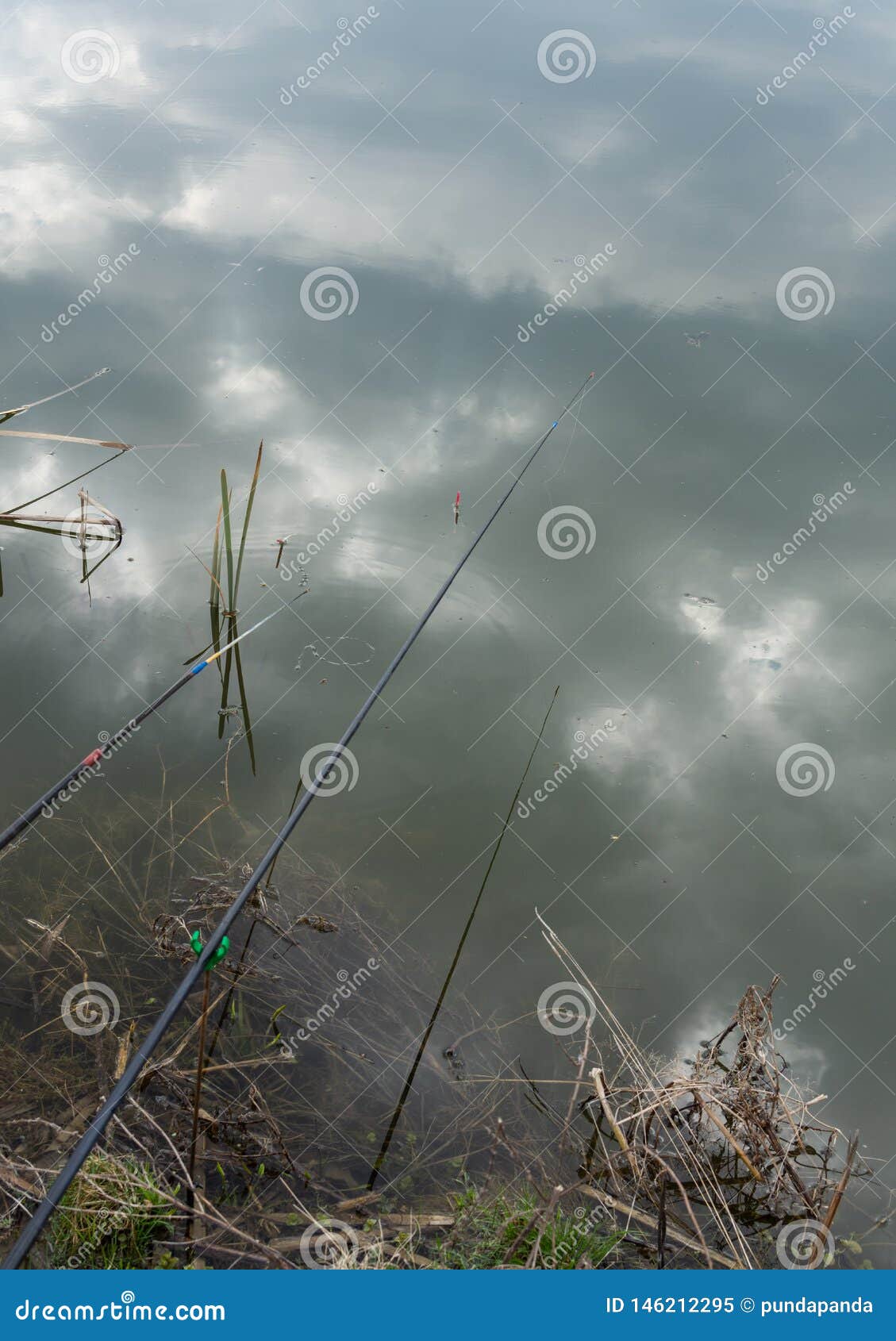 Fishing rod float in water stock image. Image of bobber - 146212295