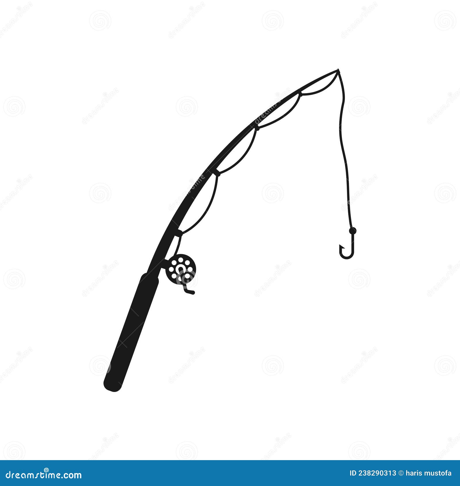 Fishing Rod Icon Design Template Vector Isolated Stock Illustration ...