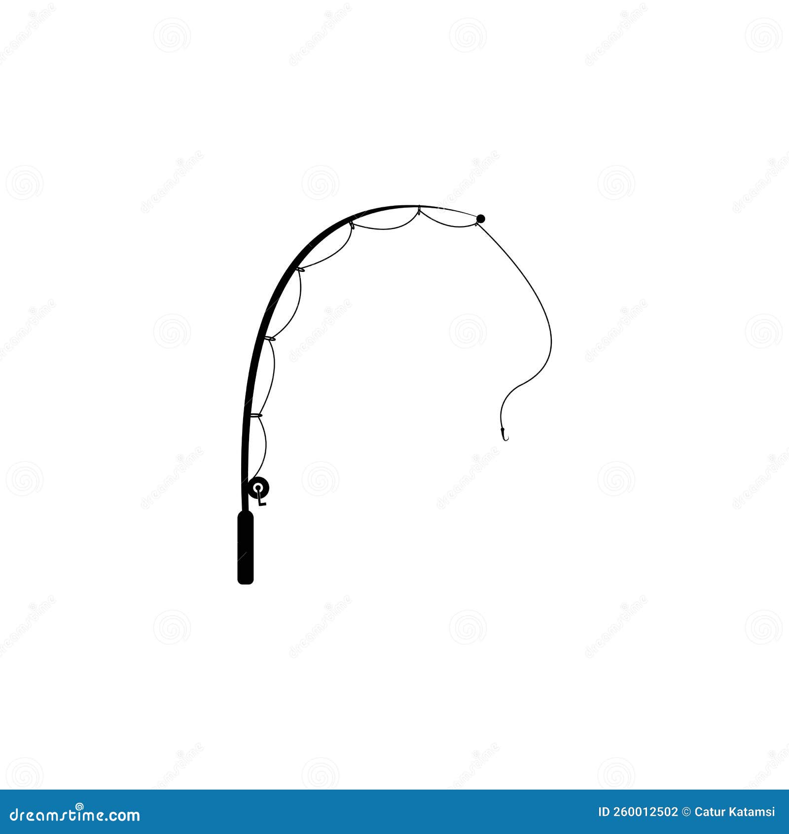 Fishing rod icon logo stock illustration. Illustration of fishing ...