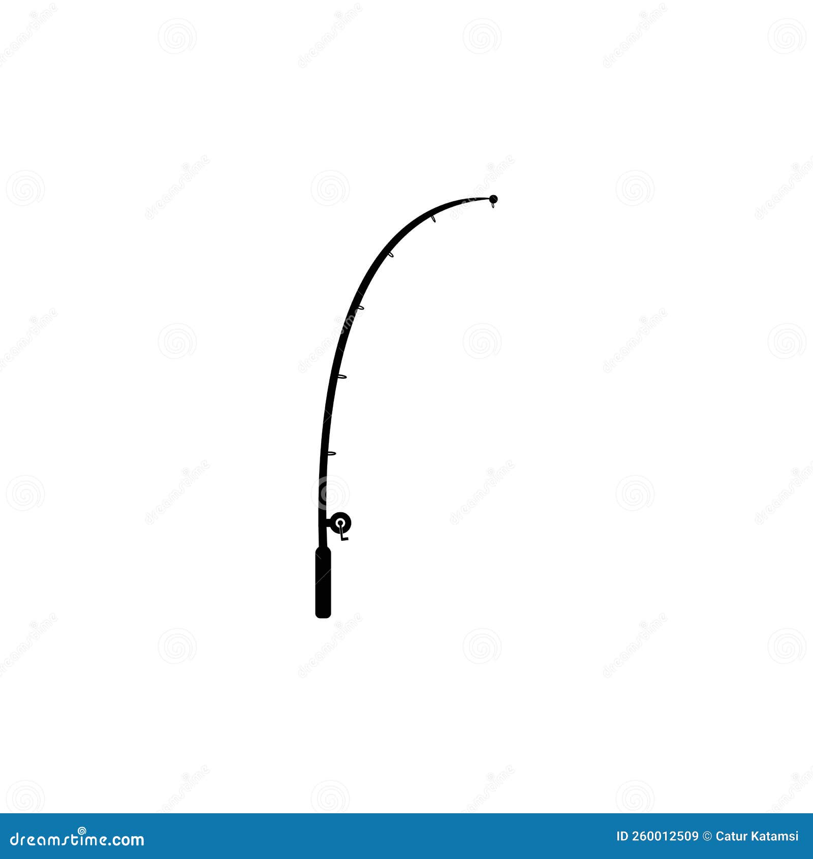 Fishing rod icon logo stock illustration. Illustration of seafood ...