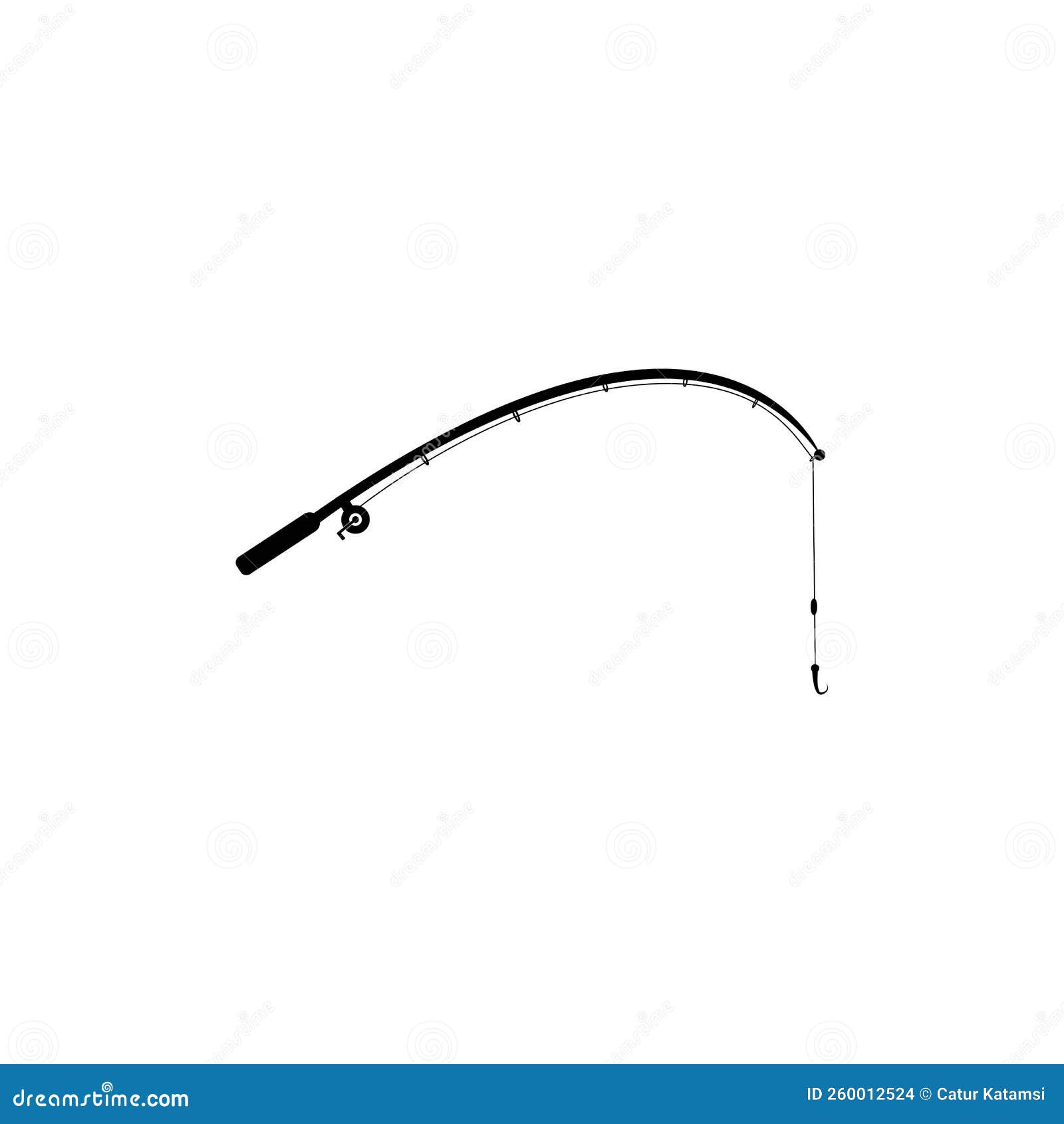 Fishing rod icon logo stock illustration. Illustration of tackle ...