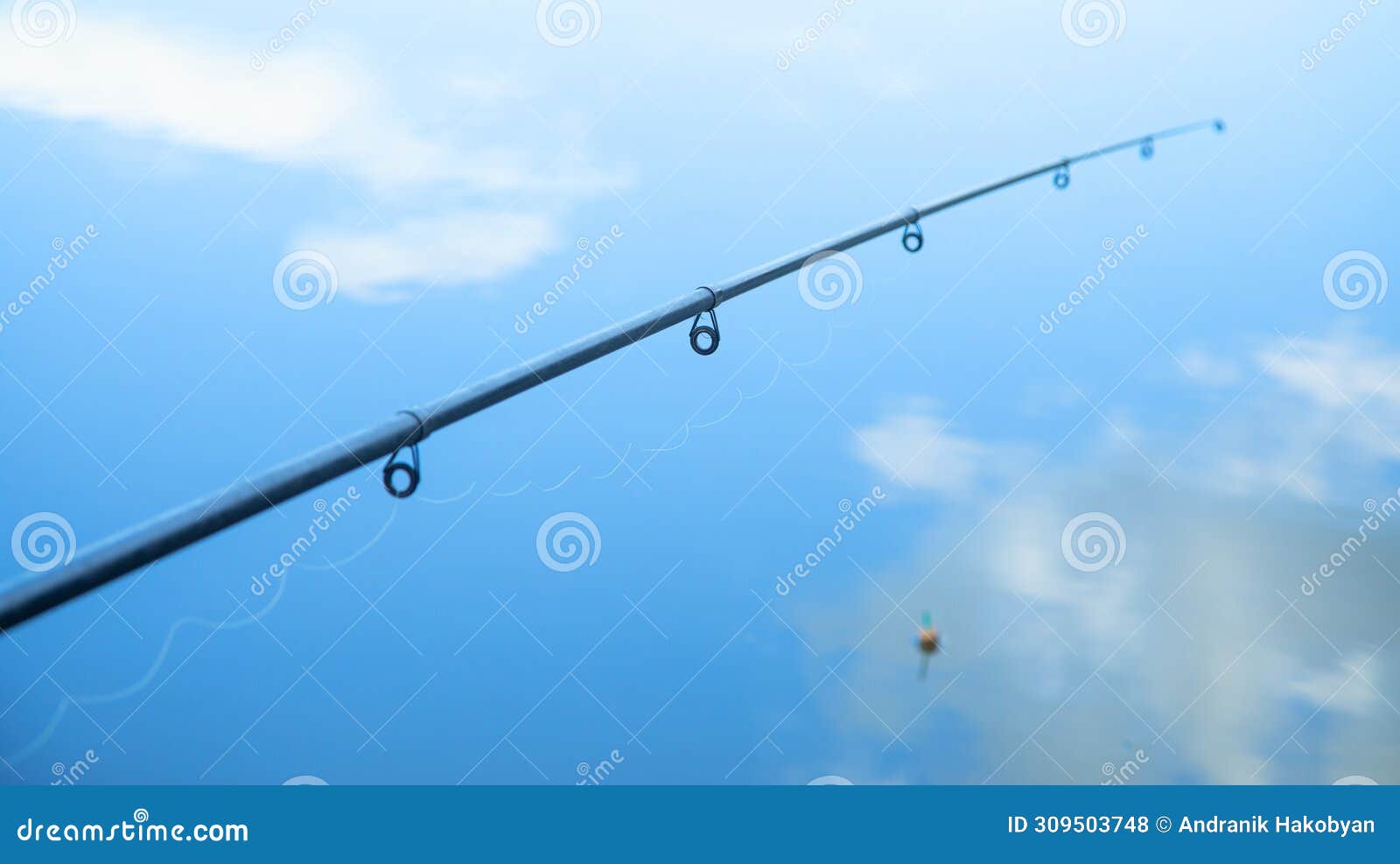 Fishing Rod on the Lake. Hobby Stock Photo - Image of metal, sport ...