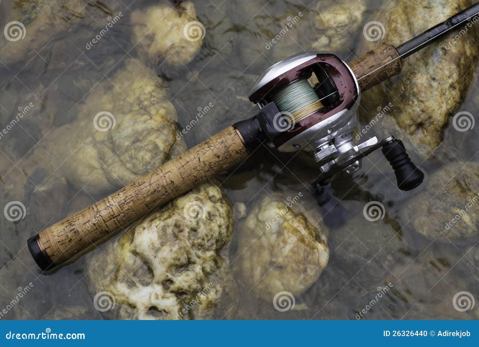 Fishing rod with reel stock photo. Image of object, hobbies - 26326440