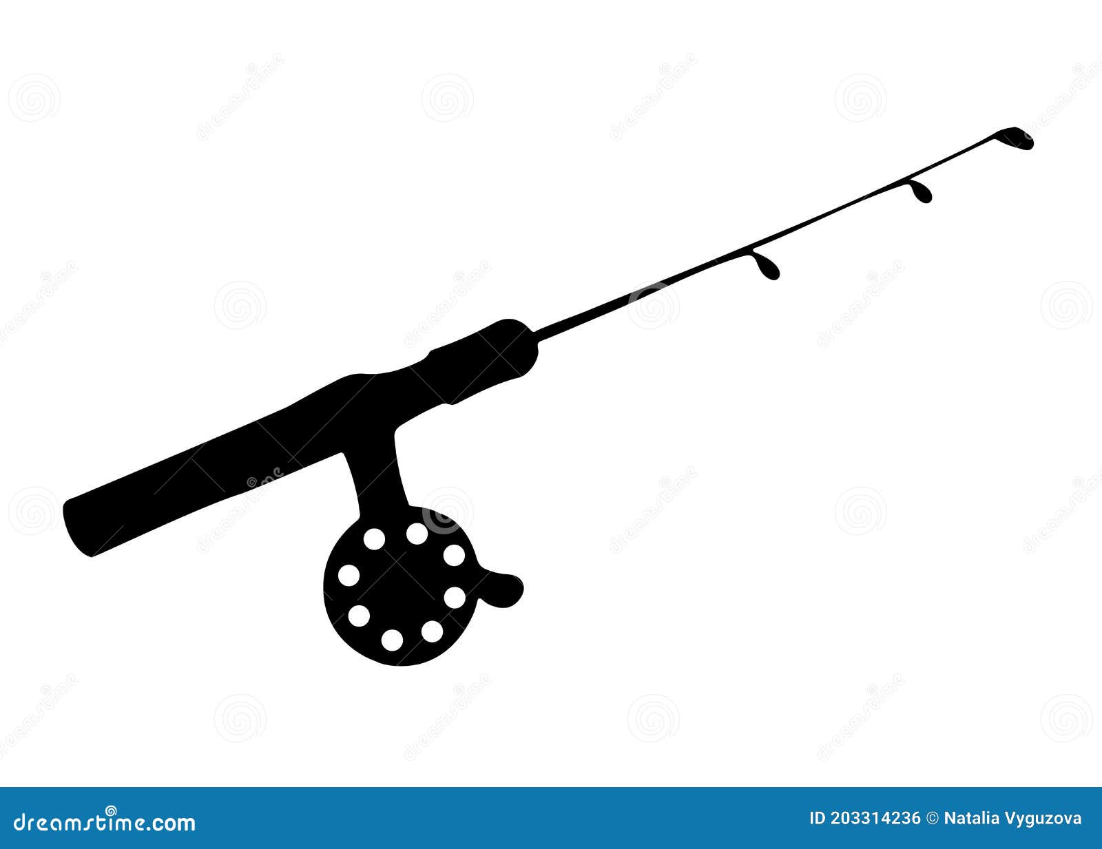 Fishing rod. Vector image stock vector. Illustration of spinning ...