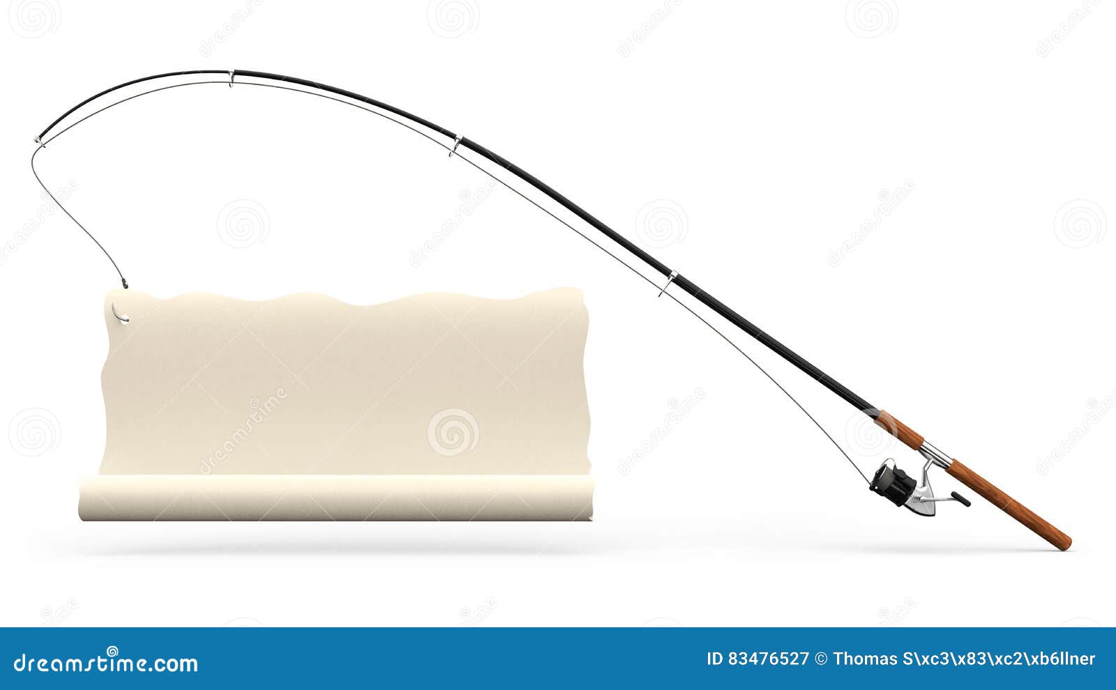 Fishing rod stock illustration. Illustration of line - 83476527