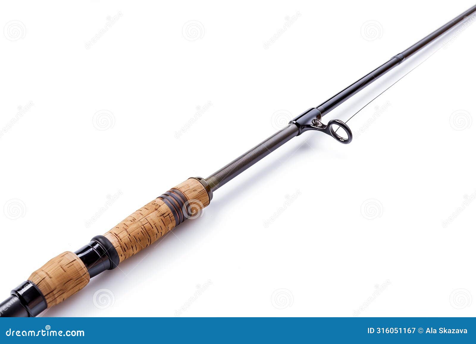 Fishing Rod on White Background Stock Illustration - Illustration of ...