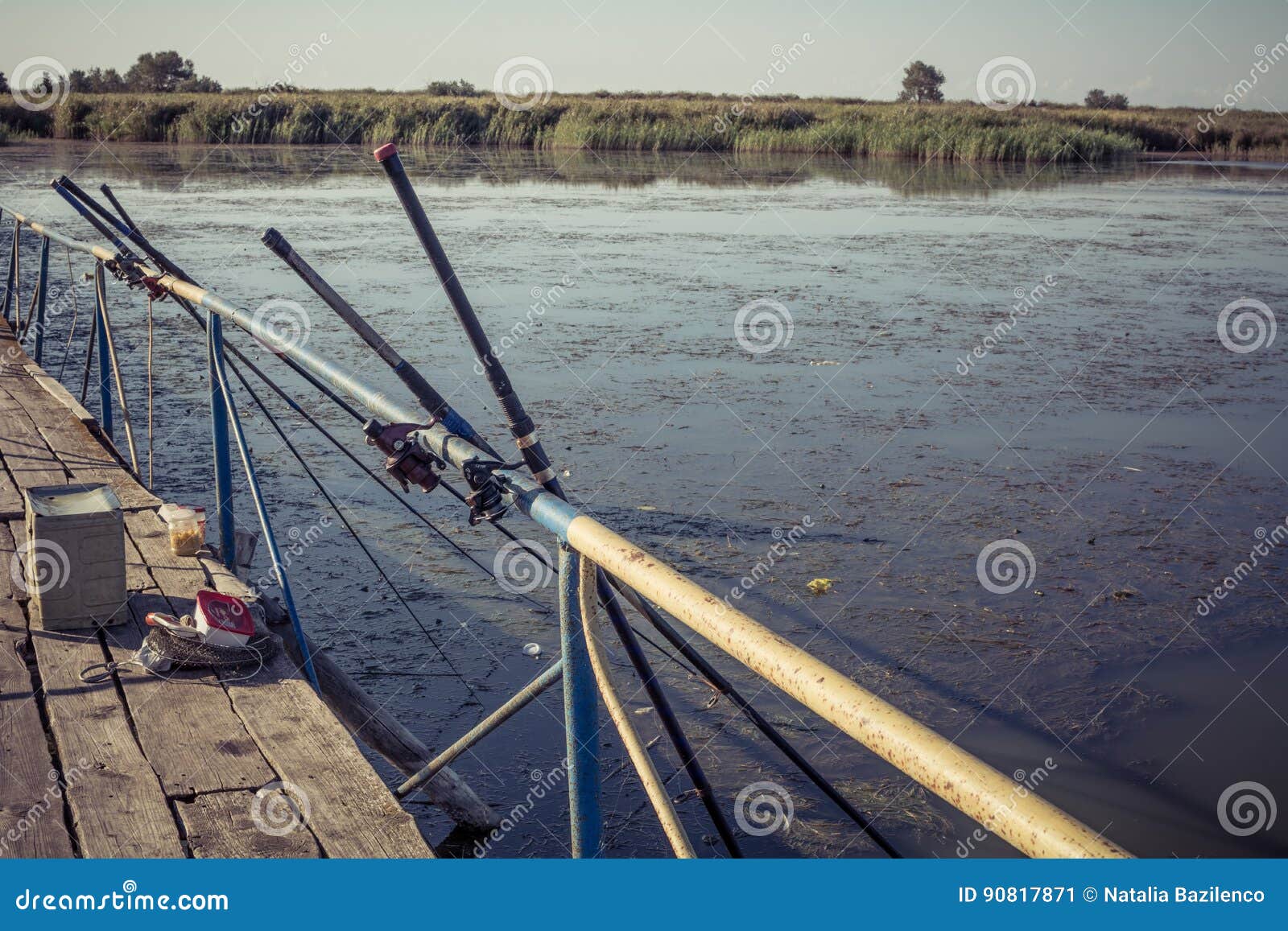 Fishing rods stock image. Image of nature, hobby, color - 90817871