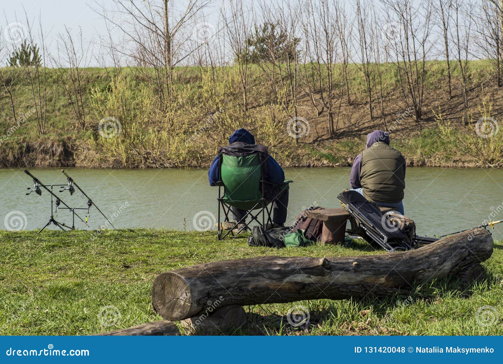 Fishing Rods on the River Bank, Stock Photo - Image of closeup, hobbies ...