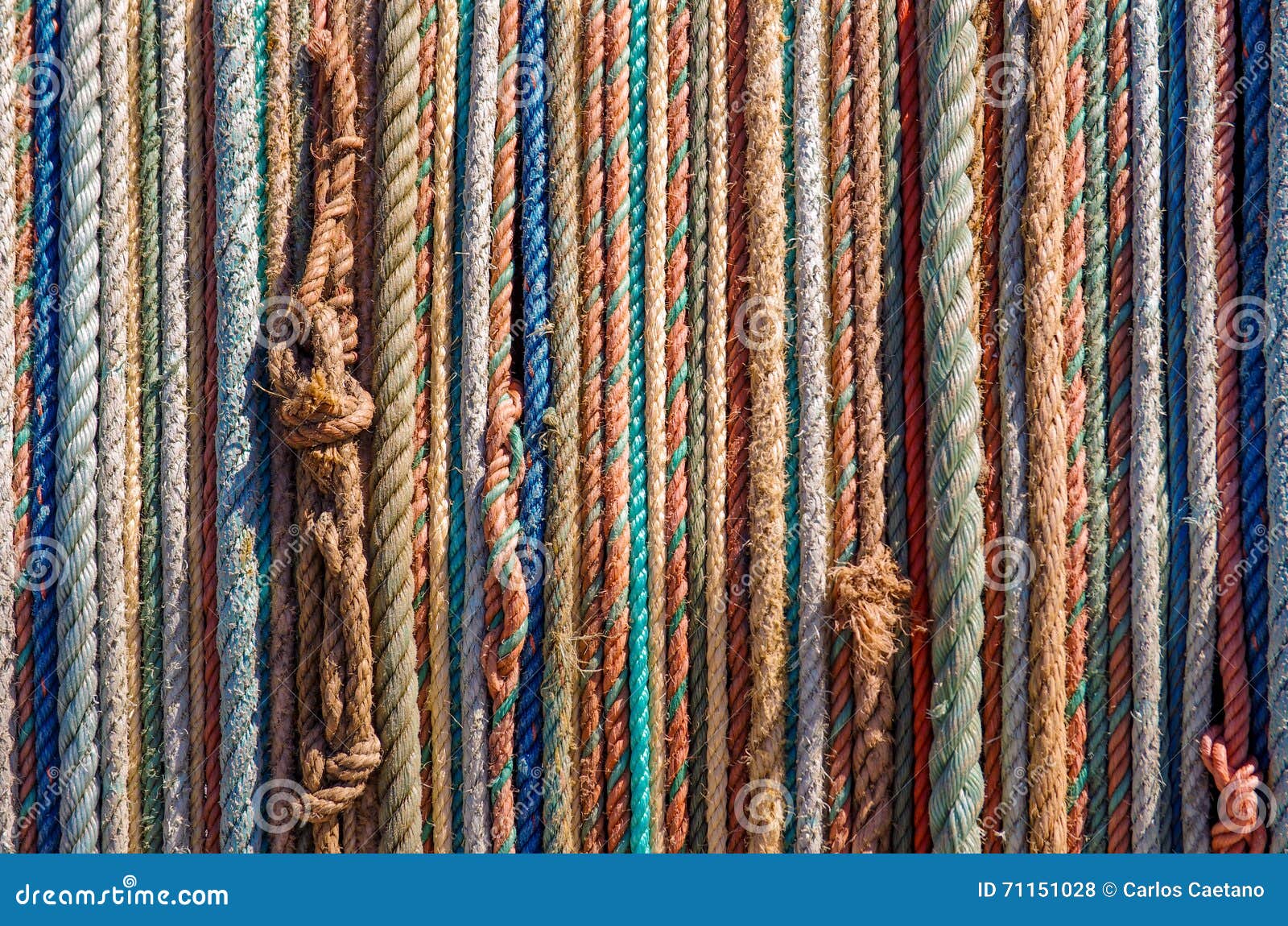 Fishing Ropes stock photo. Image of deck, marine, fisherman - 71151028
