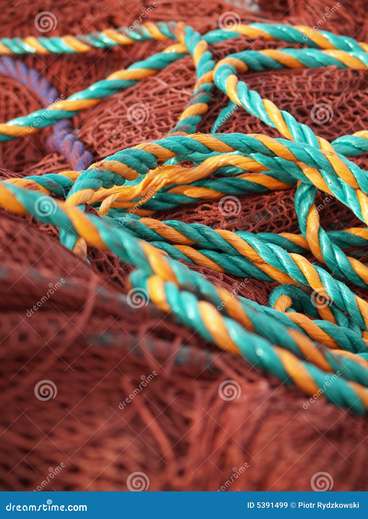 Fishing ropes and nets stock image. Image of rope, nets - 5391499