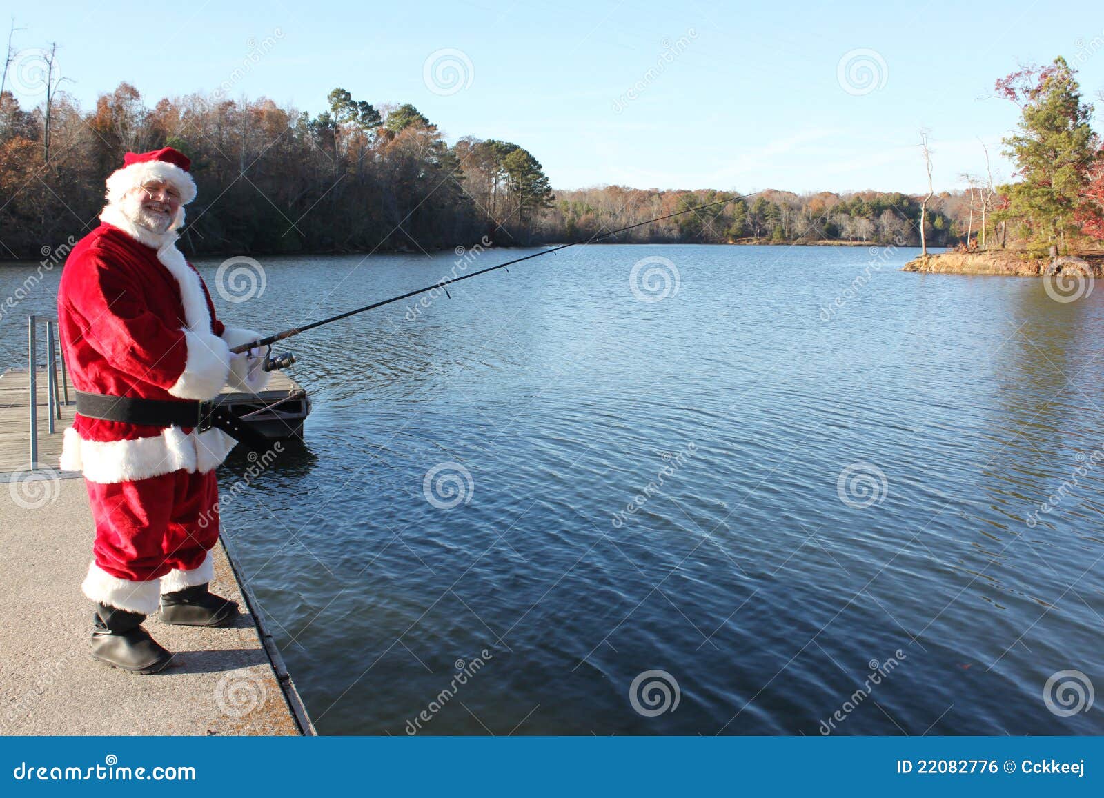 Fishing Santa stock photo. Image of father, decompress - 22082776
