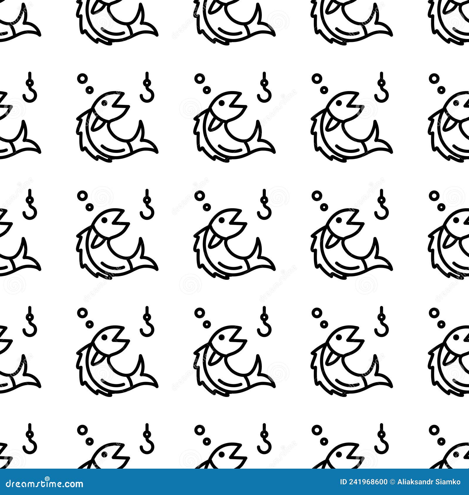 Fishing Seamless Pattern Vector Illustration Stock Vector ...