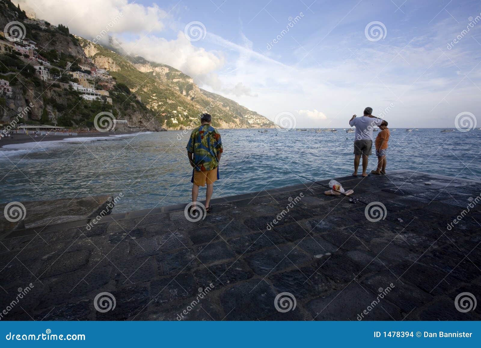 Fishing Seaside stock photo. Image of positano, amalfi - 1478394