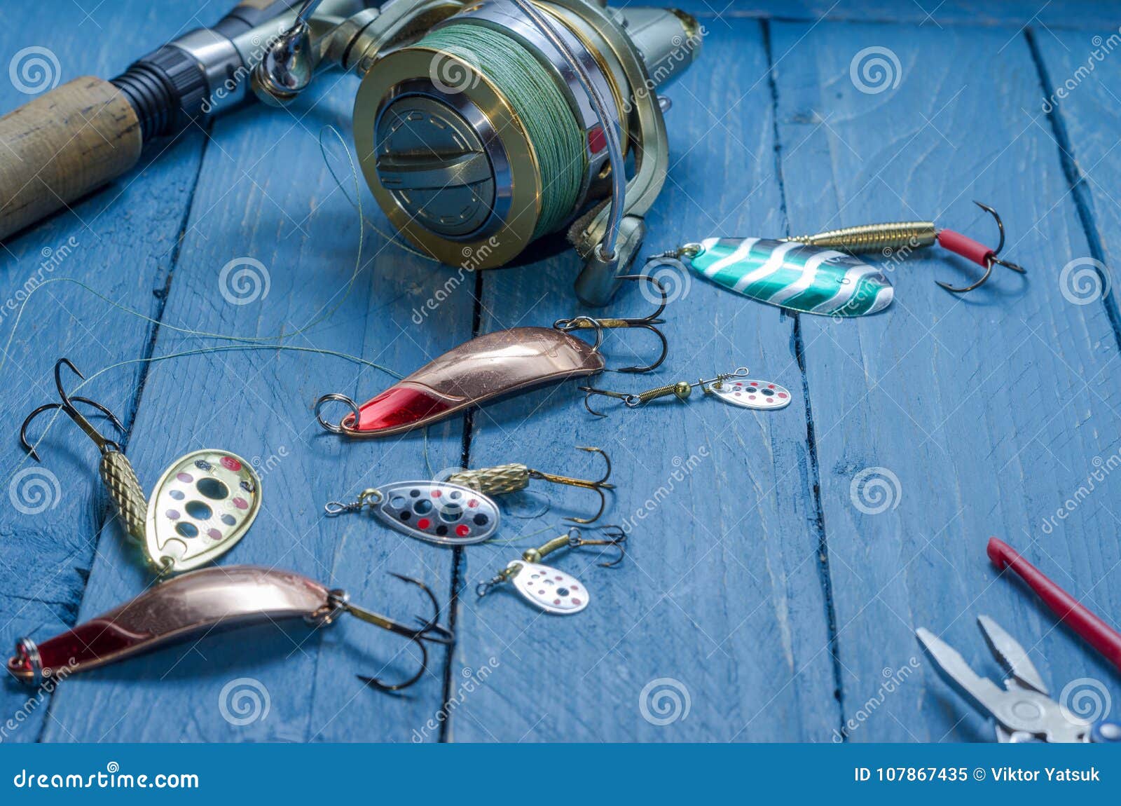 Fishing Set for Fishing Pike, Bass, Perch. Tools for Fishing. Set of ...