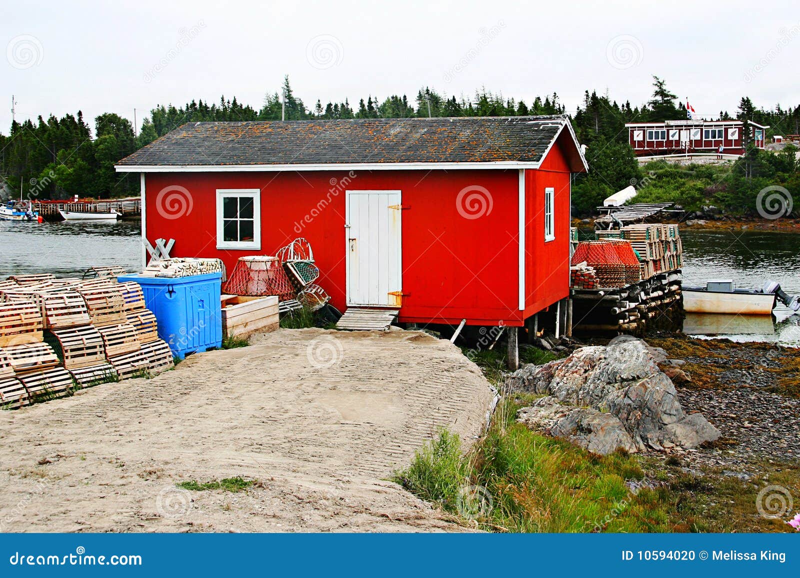 Fishing shack by river stock photo. Image of fishing - 10594020