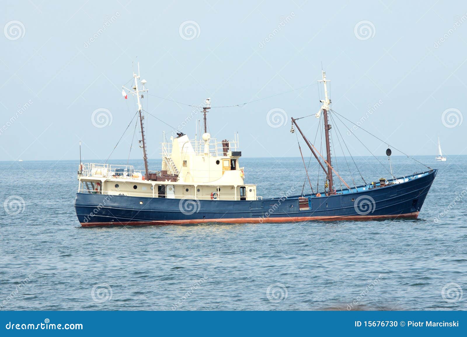 Fishing ship stock photo. Image of mast, colorful, commercial - 15676730