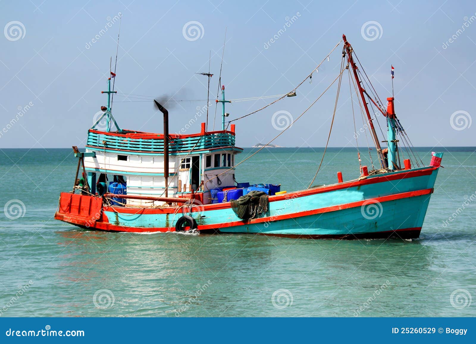 Fishing ship stock image. Image of fishing, fishery, sunset - 25260529