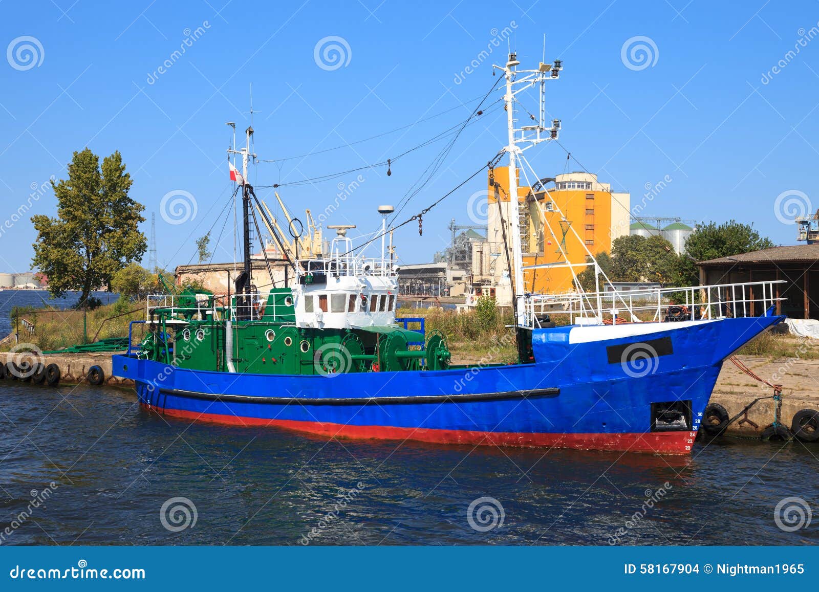 Fishing ship stock photo. Image of fishing, pier, harbour - 58167904