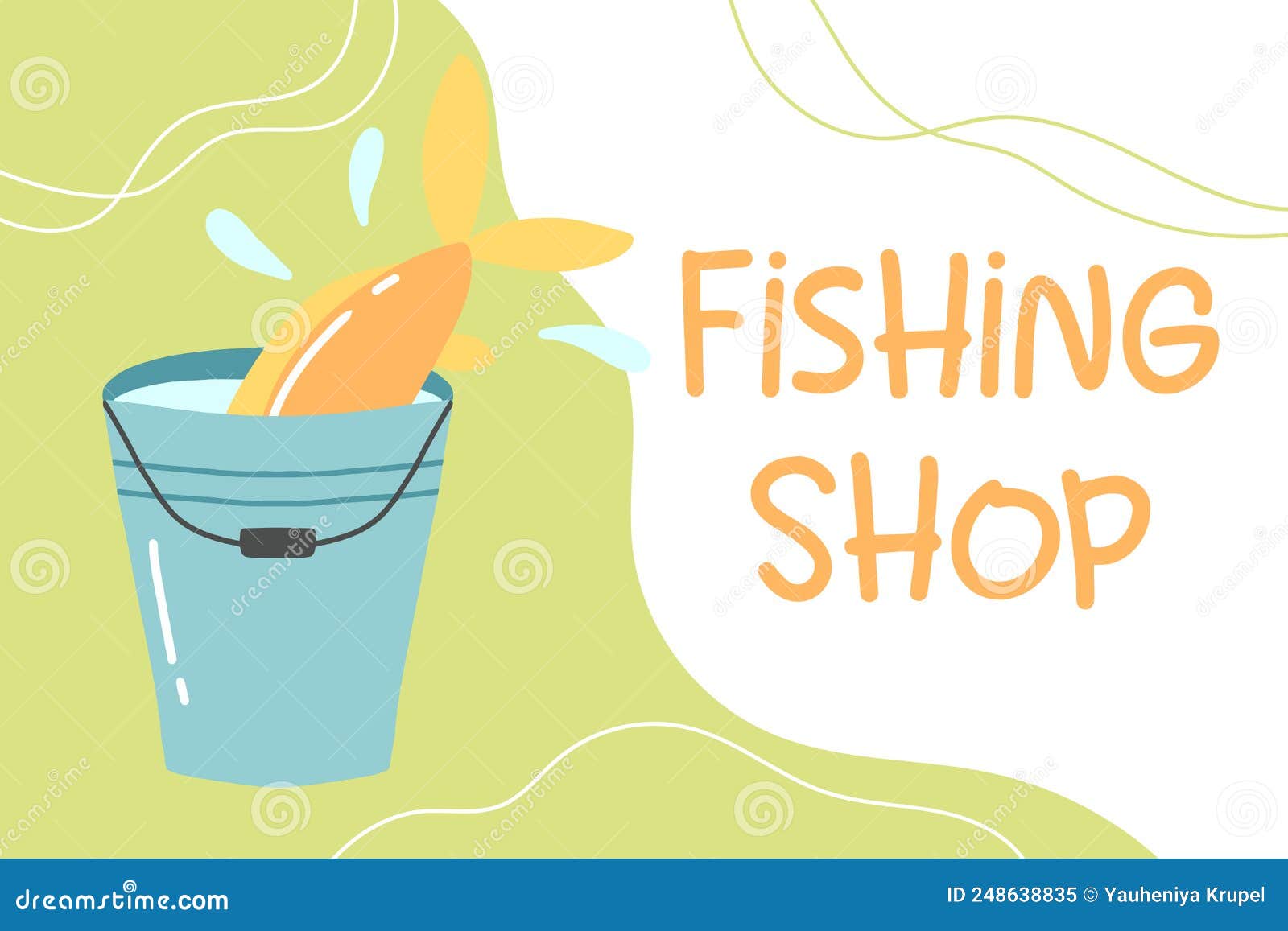 Fishing Shop. Flyer for a Fishing Store Stock Vector - Illustration of ...