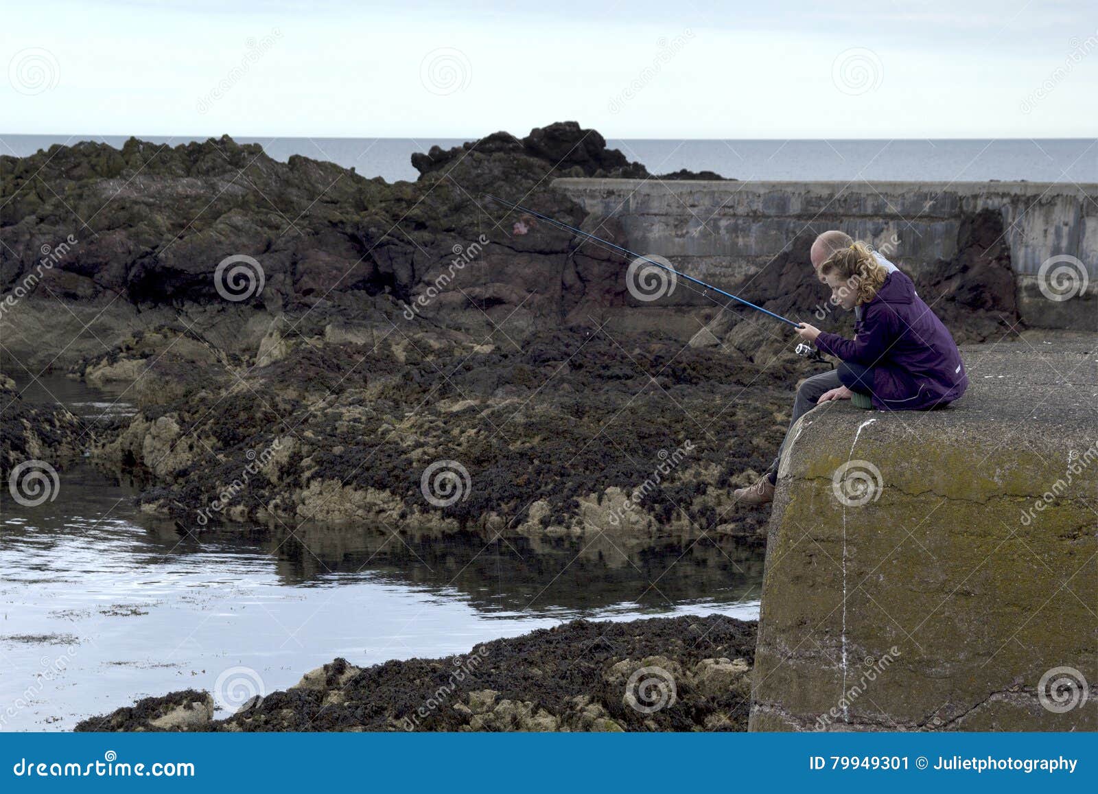 Fishing in St Abbs in Scotland, UK 07.08.2015 Editorial Photo - Image ...