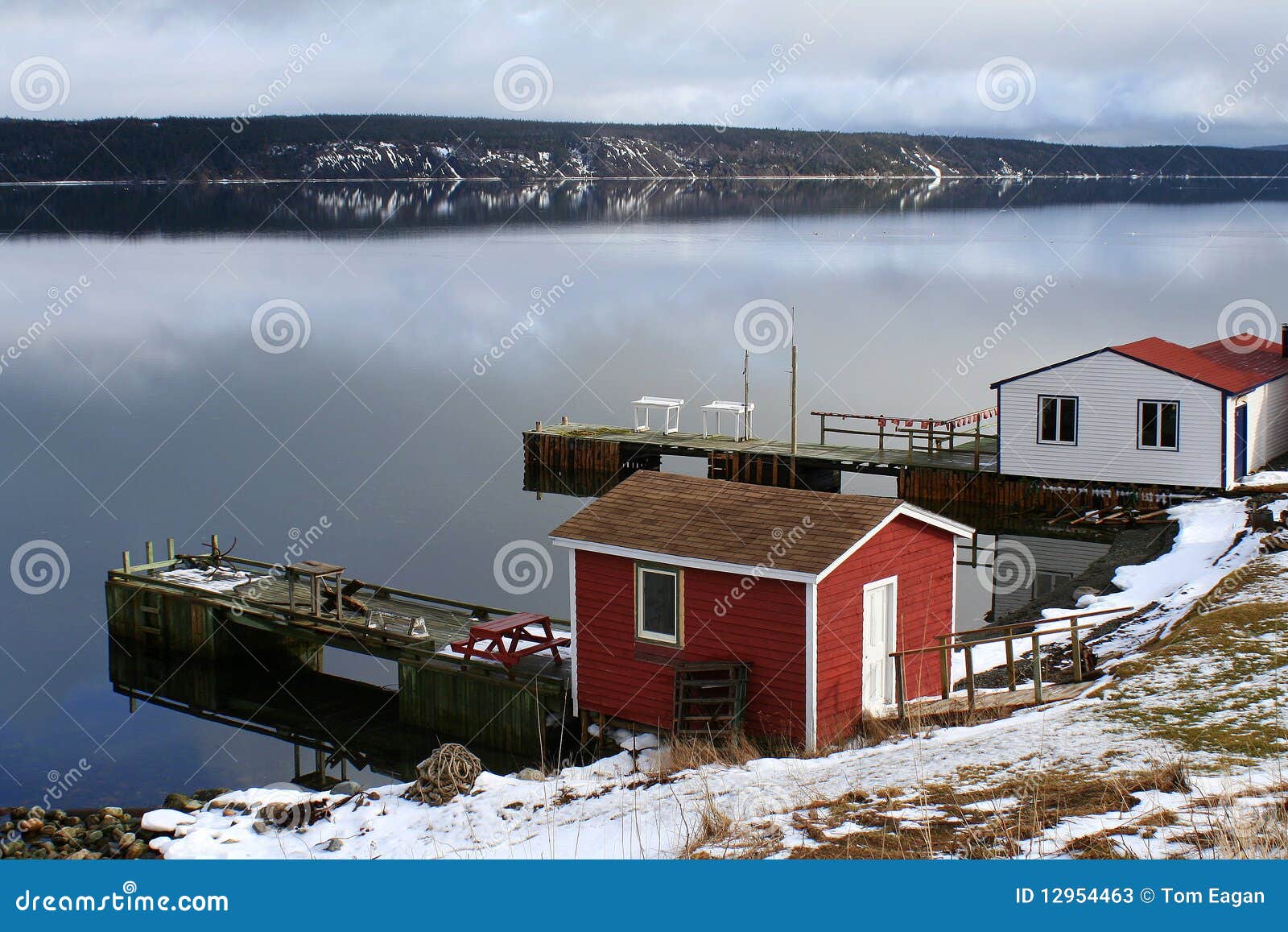 Fishing Stages stock image. Image of wharf, newfoundland - 12954463