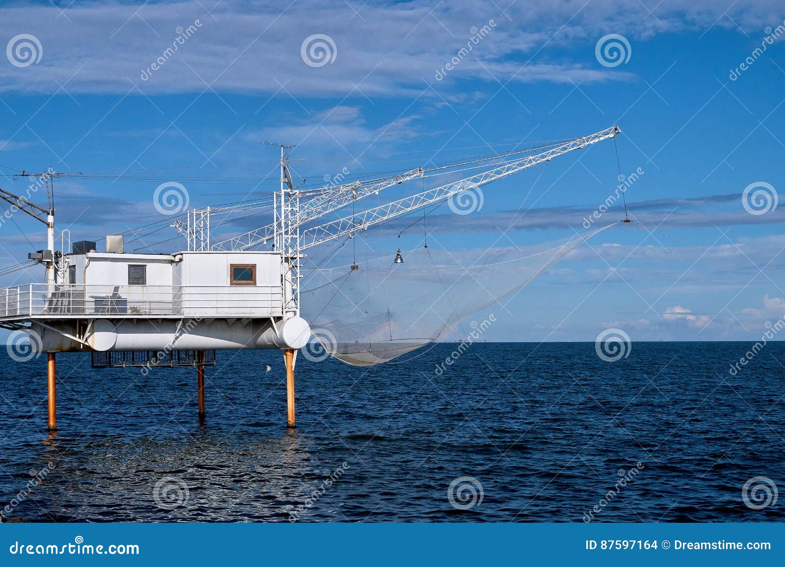 Fishing station stock photo. Image of caspian, fencing - 87597164