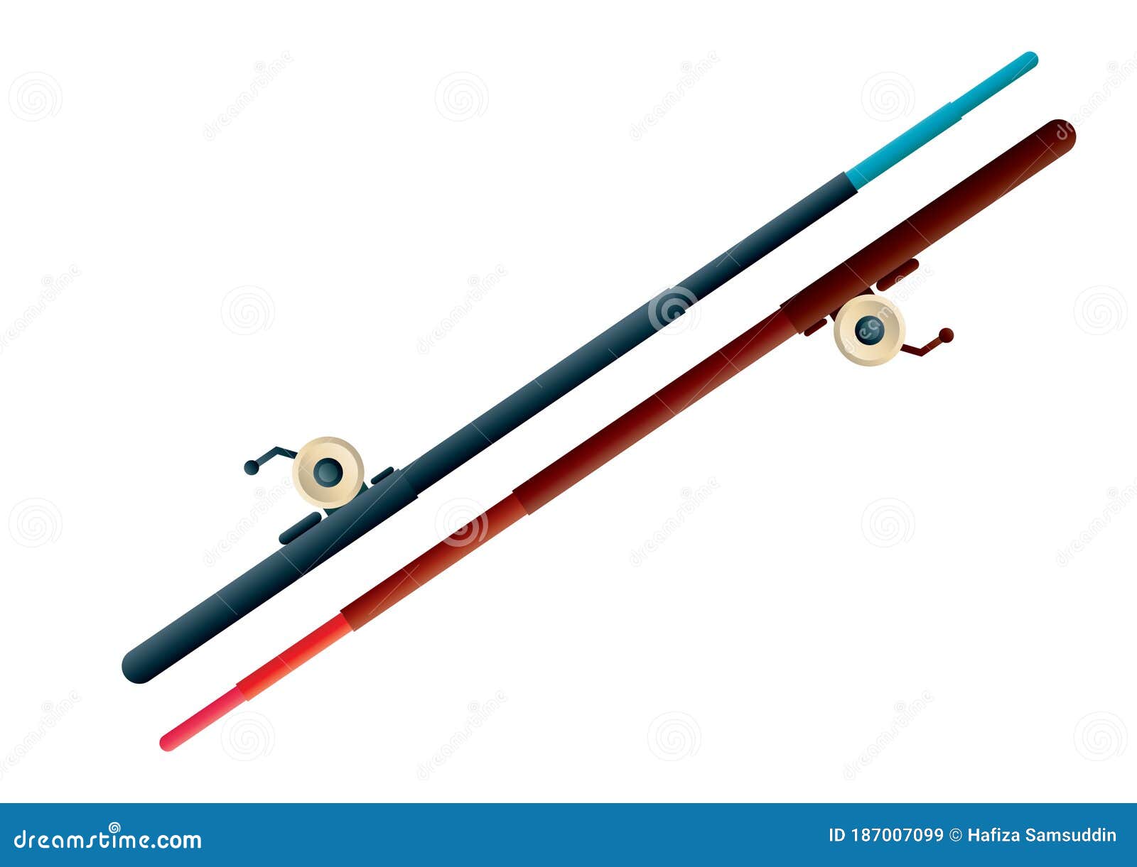 Fishing Stick. Vector Illustration Decorative Design Stock Vector ...