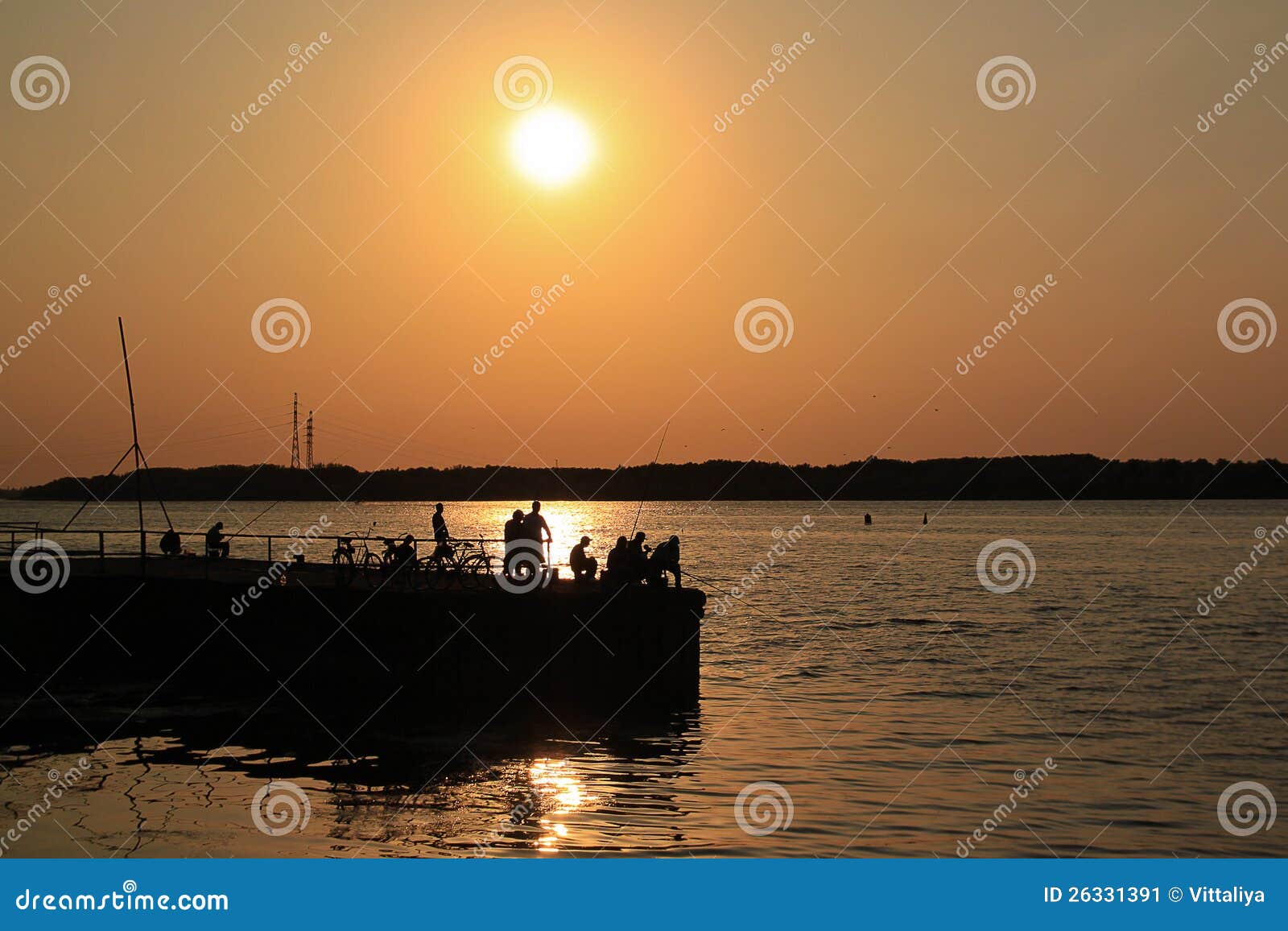 Fishing during the sunset stock image. Image of fishing - 26331391