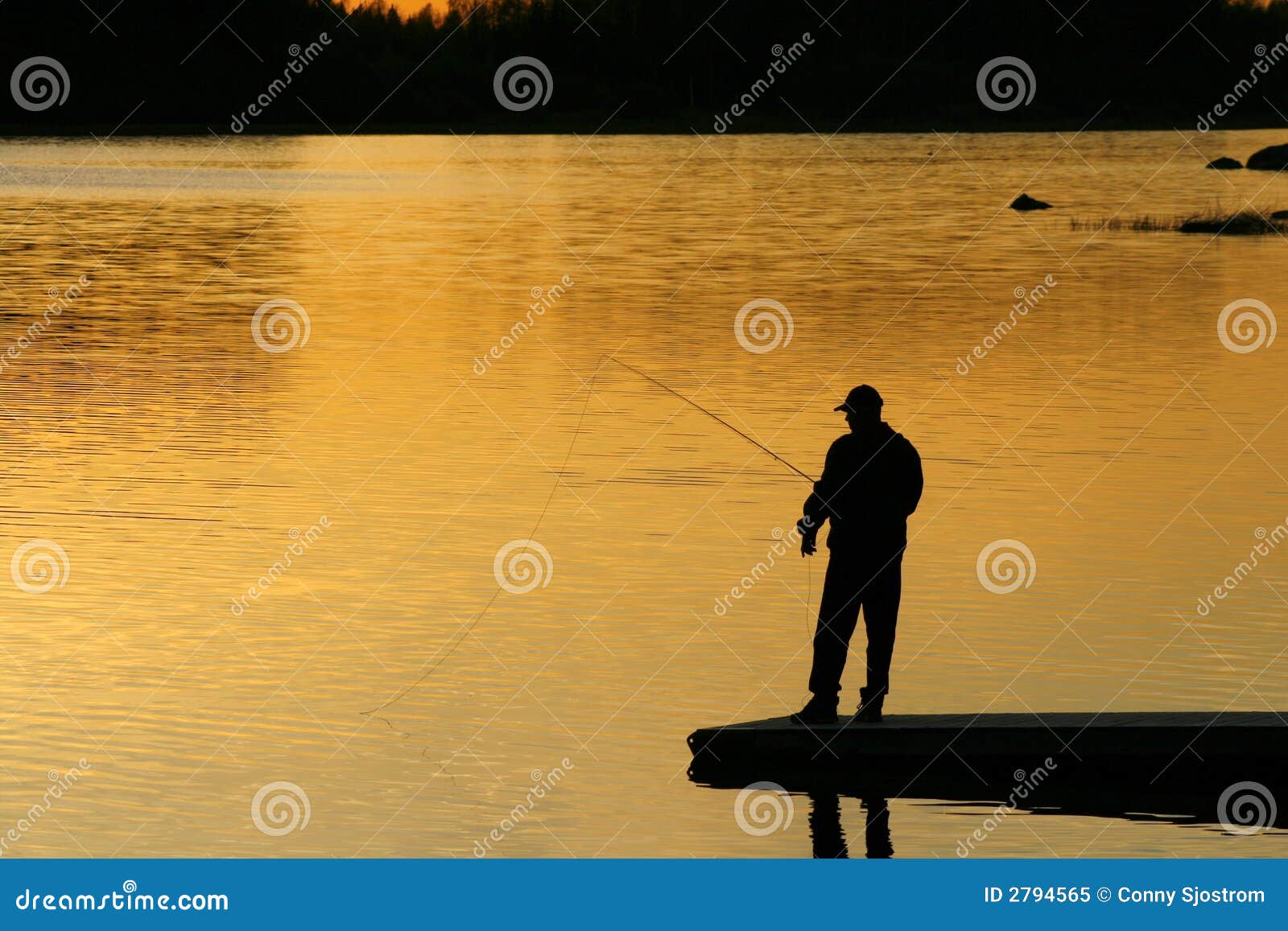Fishing at sunset stock image. Image of person, shining - 2794565